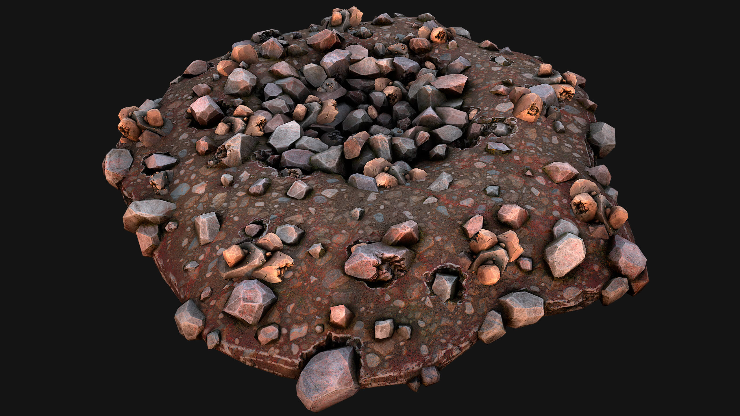 Copper Ore Deposits Mine Environment - 3D Model by Dereza