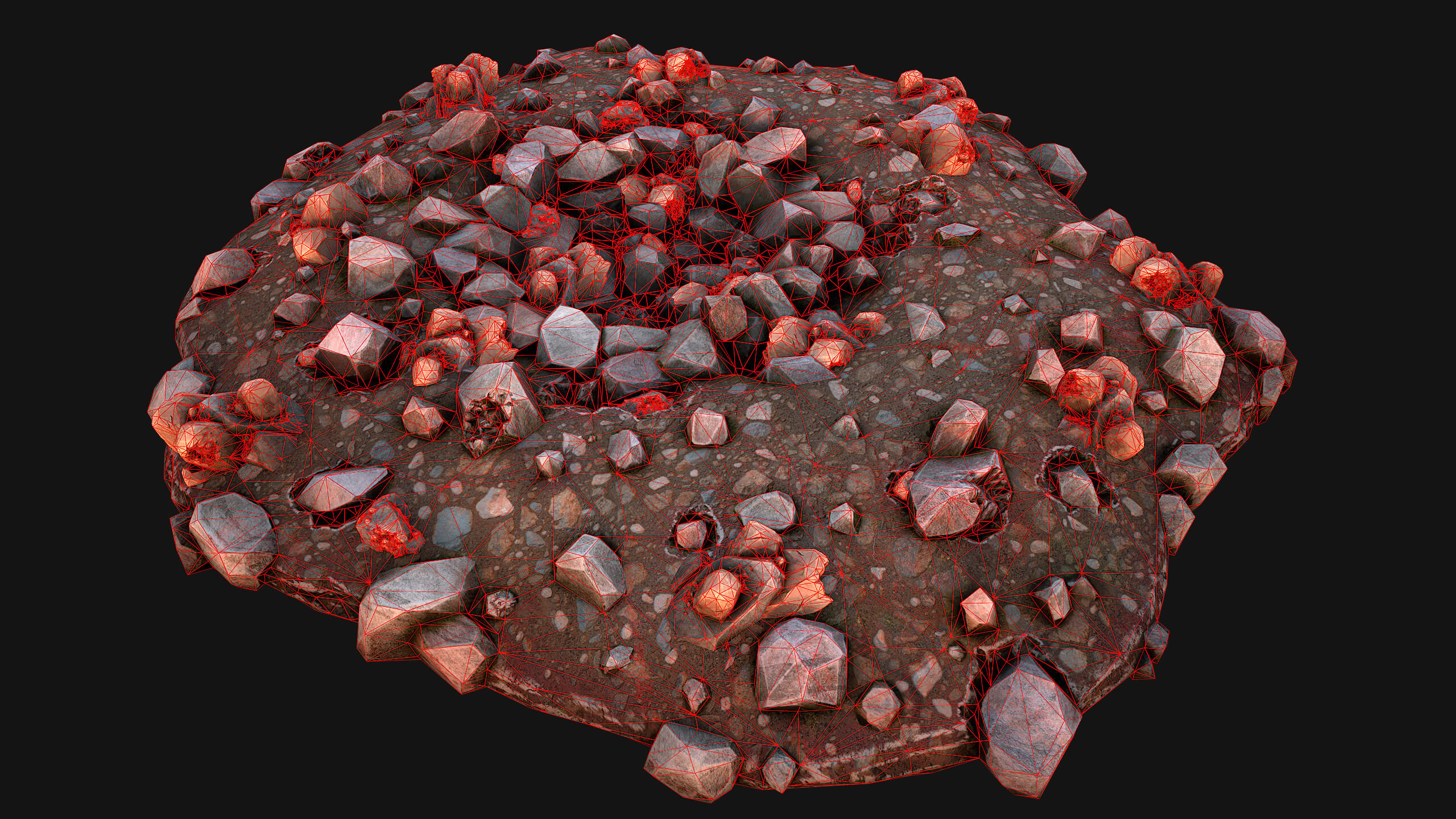 Copper Ore Deposits Mine Environment - 3D Model by Dereza