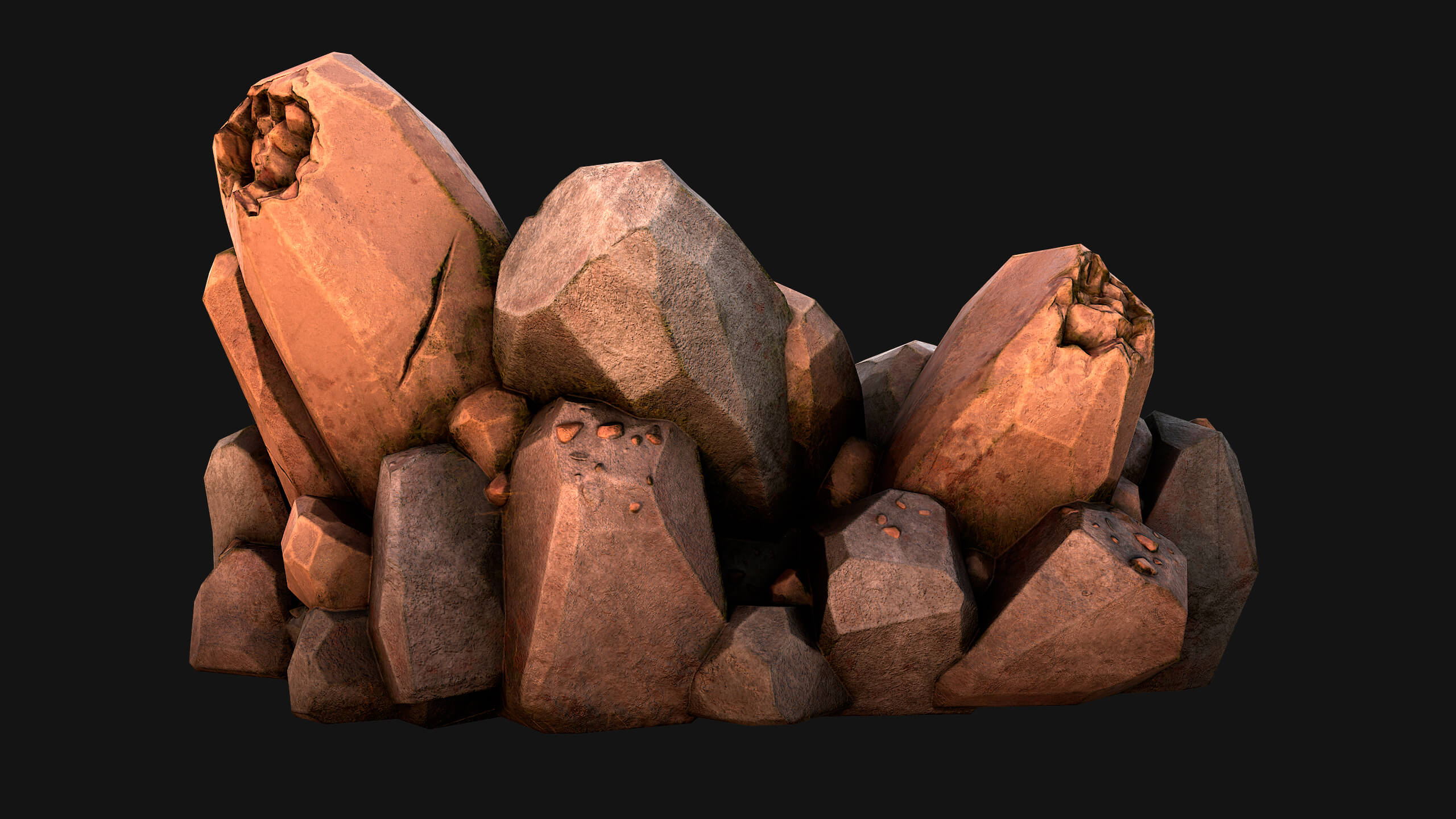 Copper Ore Metal Deposits for Mine - 3D Model by Dereza