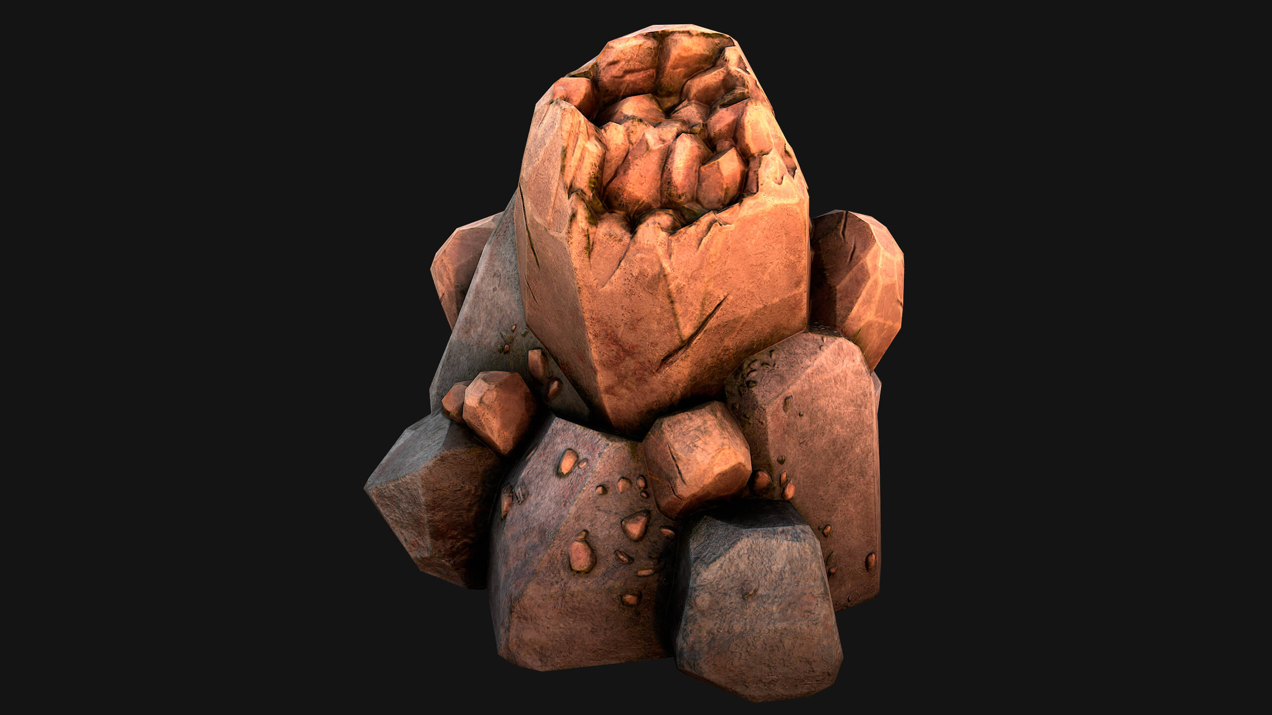 Copper Ore Metal Deposits for Mine - 3D Model by Dereza