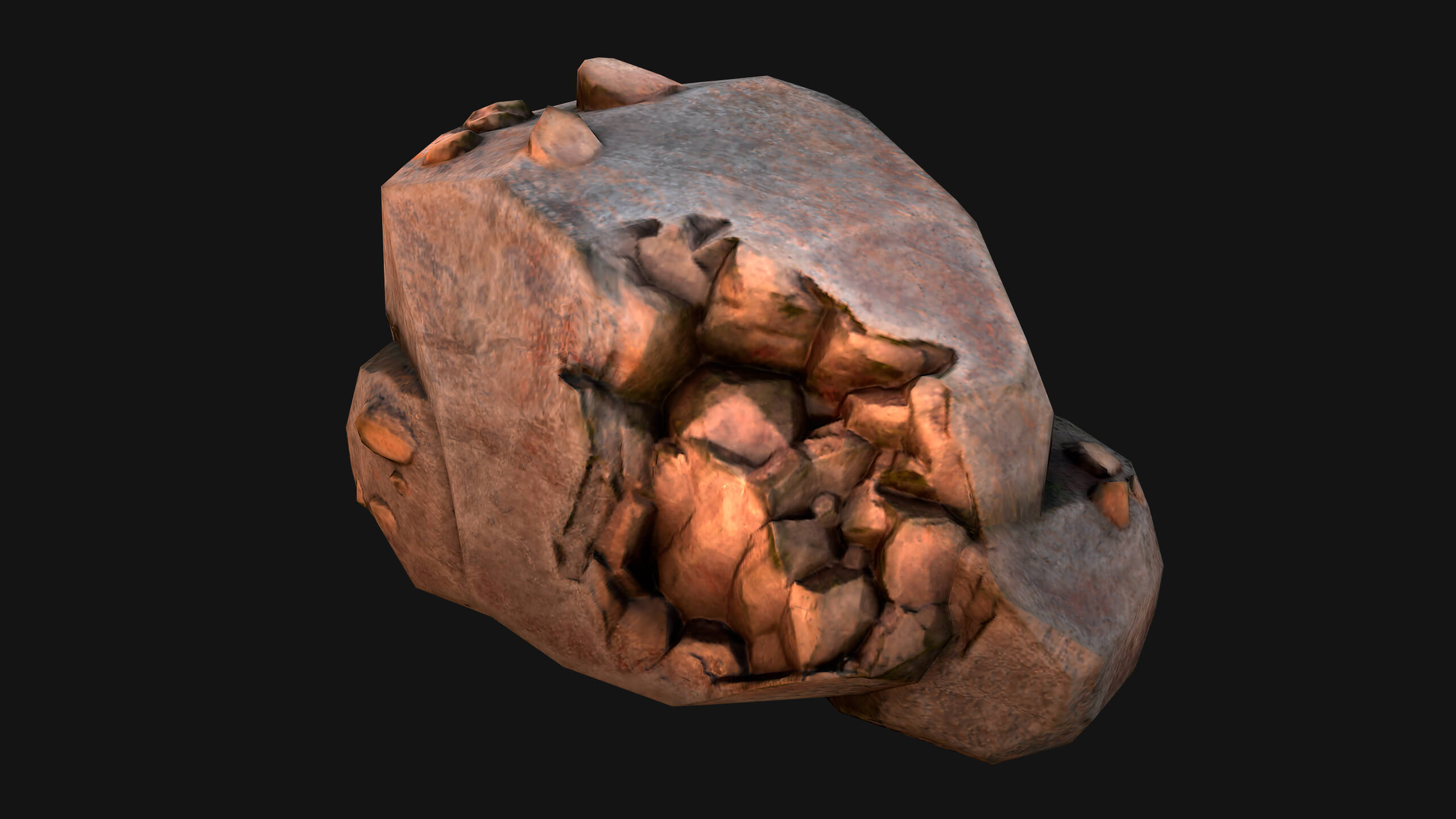 Copper Ore Metal Deposits for Mine - 3D Model by Dereza