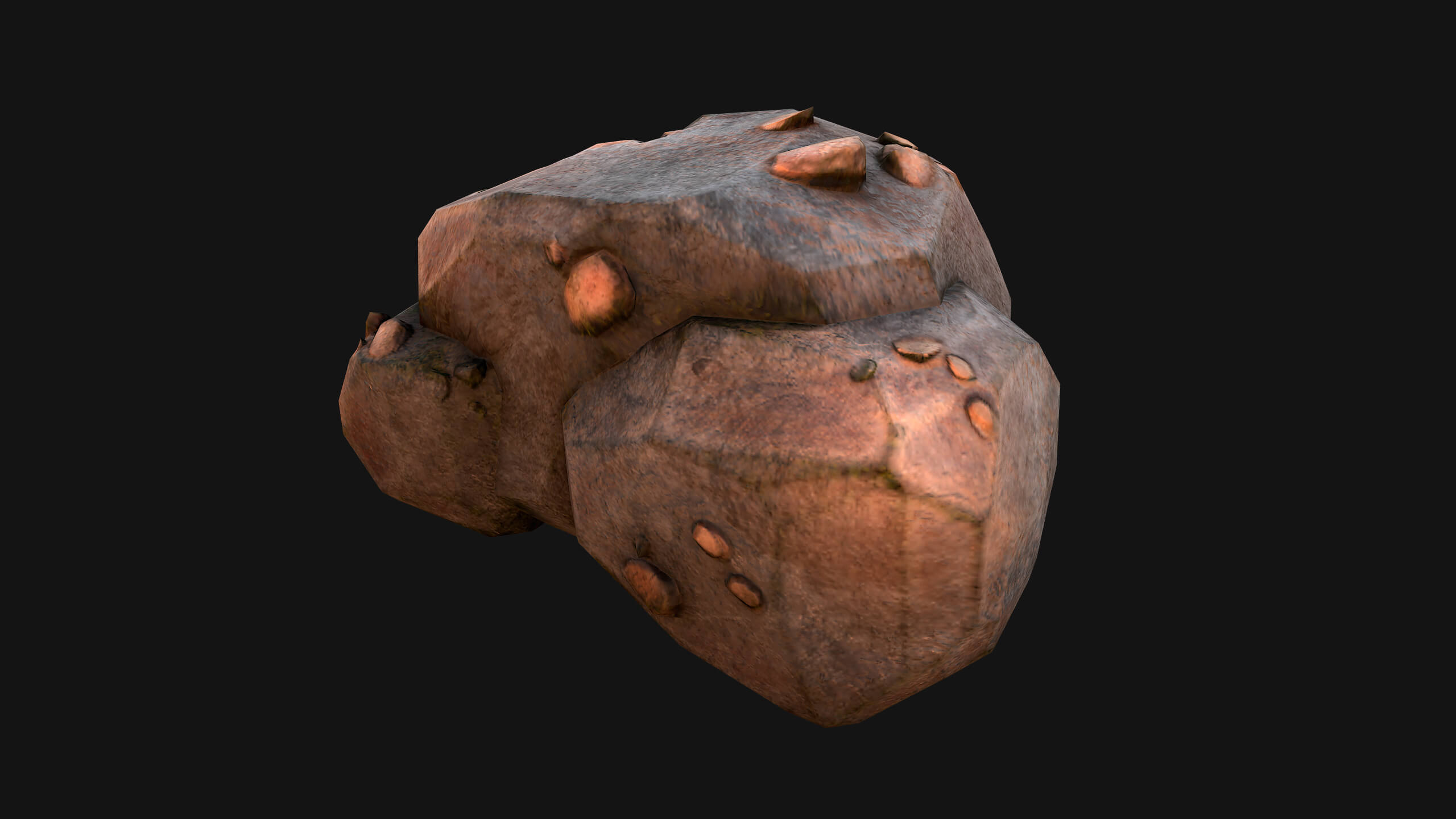 Copper Ore Metal Deposits for Mine - 3D Model by Dereza