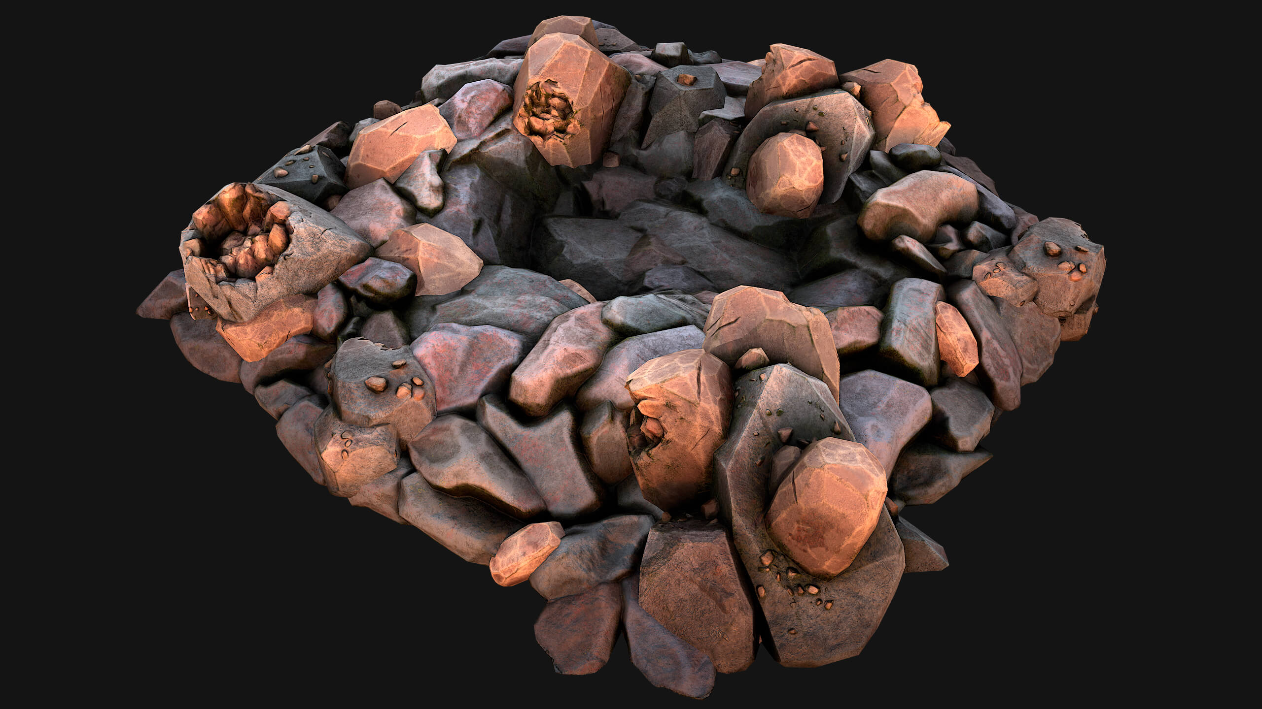Copper Ore Deposits.rocks in The Cave - 3D Model by Dereza
