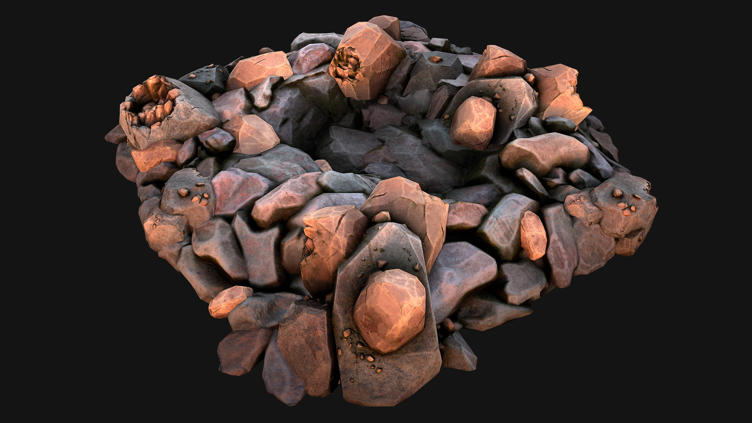 Copper Ore Deposits.rocks in The Cave - 3D Model by Dereza