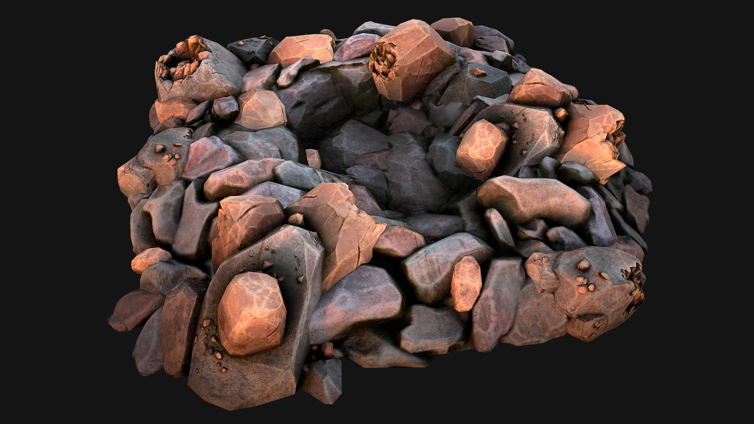 Copper Ore Deposits.rocks in The Cave - 3D Model by Dereza