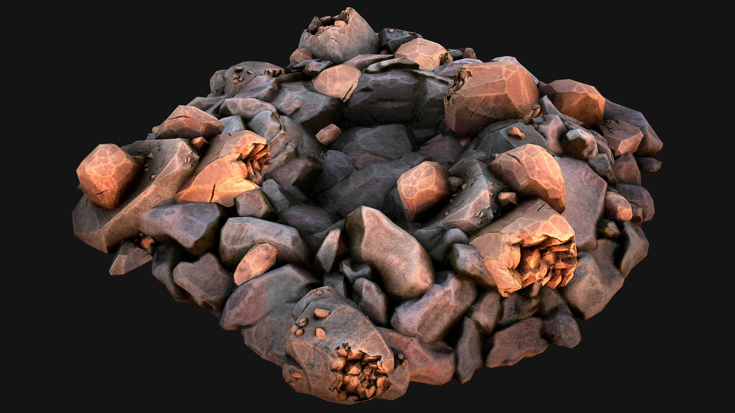 Copper Ore Deposits.rocks in The Cave - 3D Model by Dereza