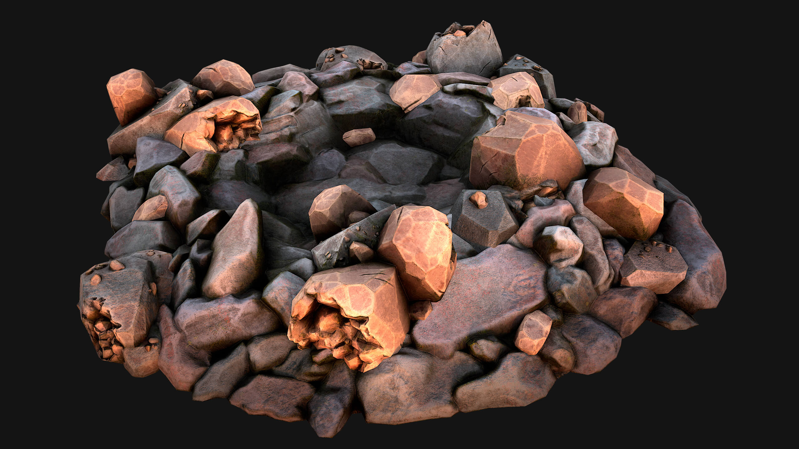 Copper Ore Deposits.rocks in The Cave - 3D Model by Dereza