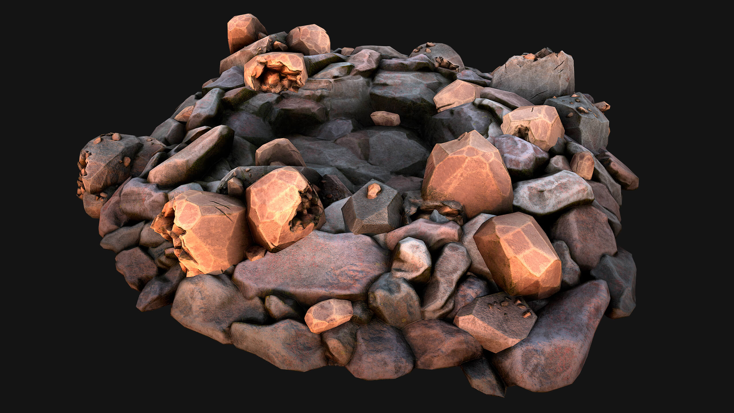 Copper Ore Deposits.rocks in The Cave - 3D Model by Dereza