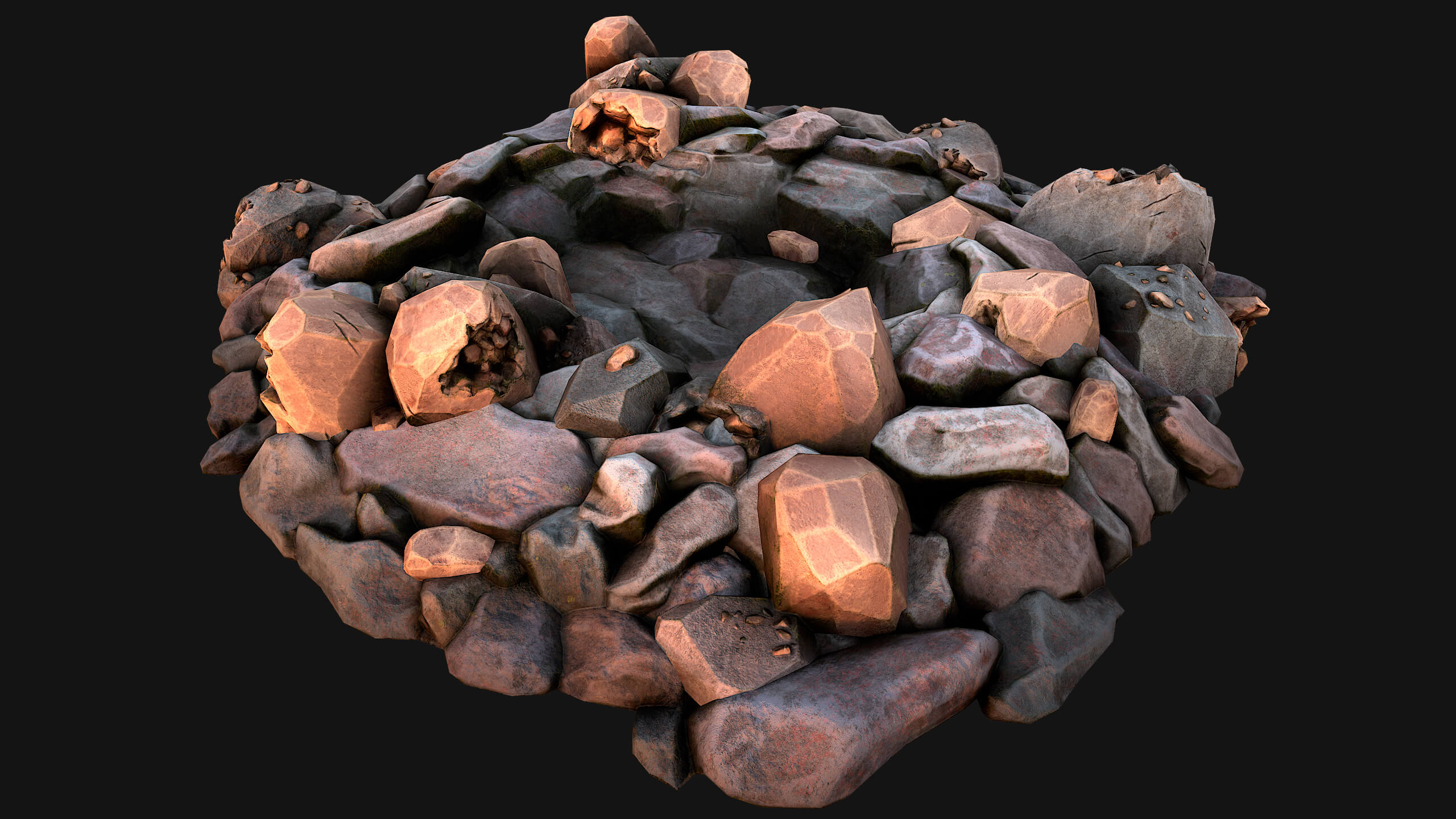 Copper Ore Deposits.rocks in The Cave - 3D Model by Dereza
