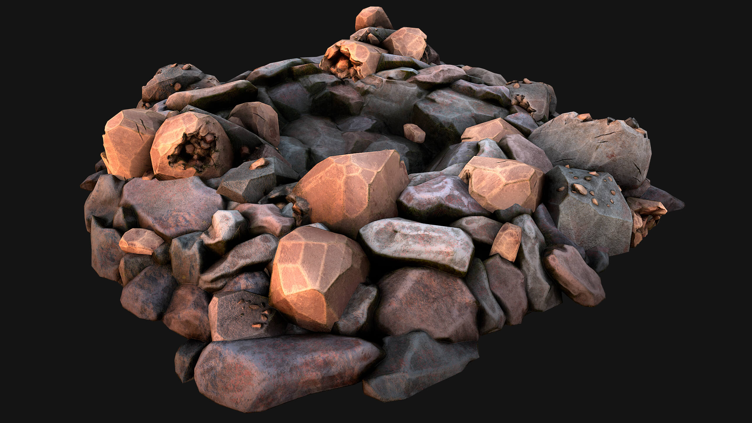 Copper Ore Deposits.rocks in The Cave - 3D Model by Dereza