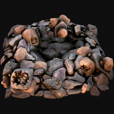 Game Ready Models | Rocks | Copper | RenderHub