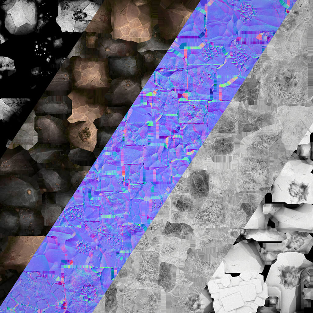 Copper Deposits Ore and Stones Resource Set - 3D Model by Dereza