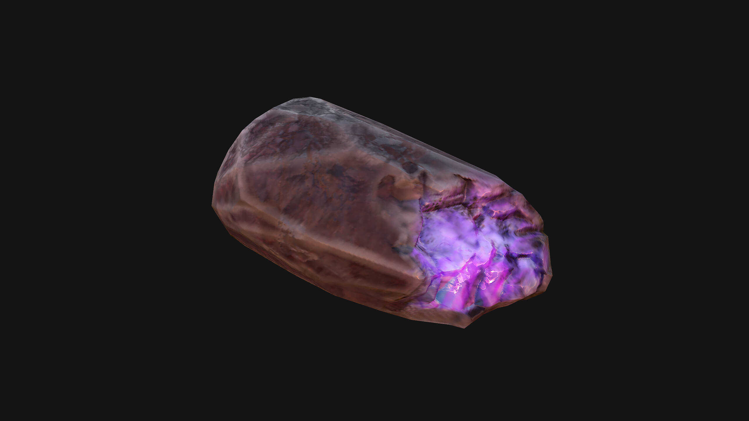 Crystal Obsidian Rocks Mineral - 3D Model by Dereza