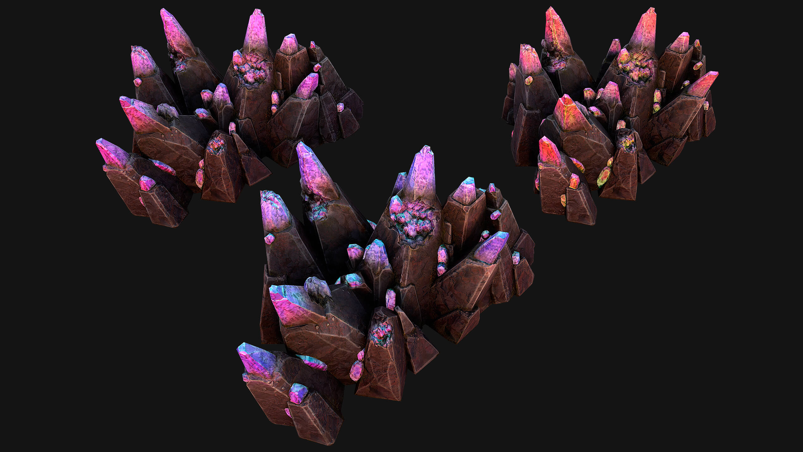 Crystal Obsidian Rocks Mineral - 3D Model by Dereza