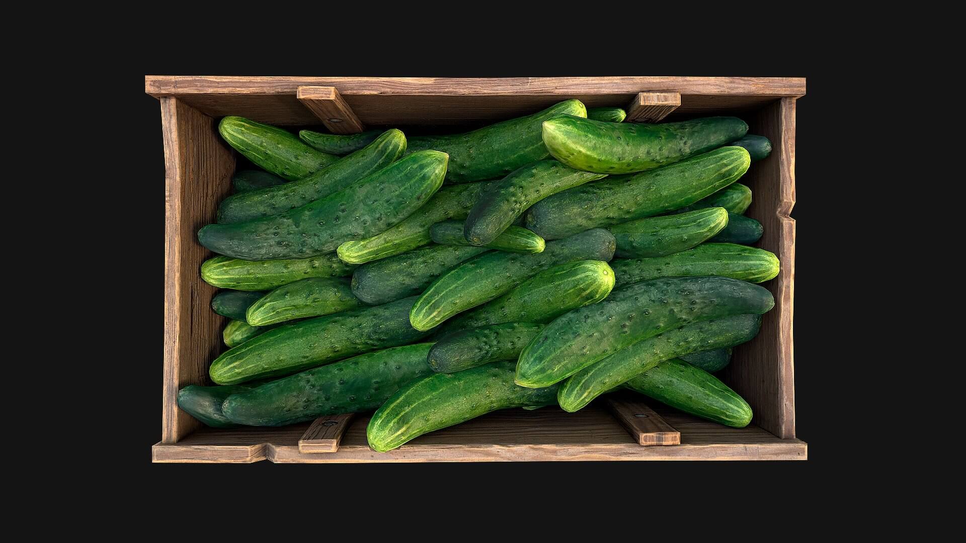 Cucumber Box Crate - 3D Model by Dereza