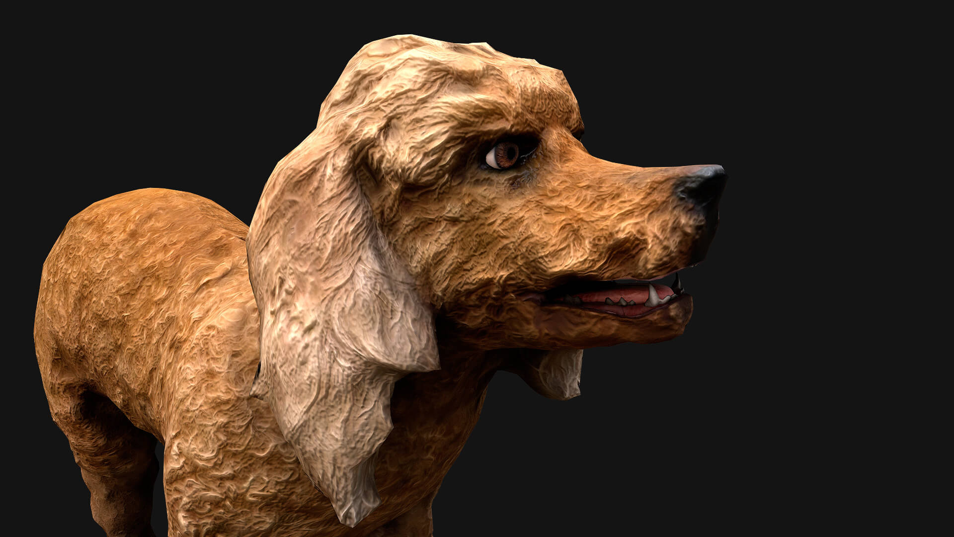 Dog Cockapoo Cocker Spaniel Mix Poodle - 3D Model by Dereza