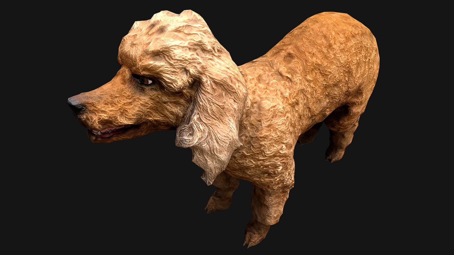 Dog Cockapoo Cocker Spaniel Mix Poodle - 3D Model by Dereza