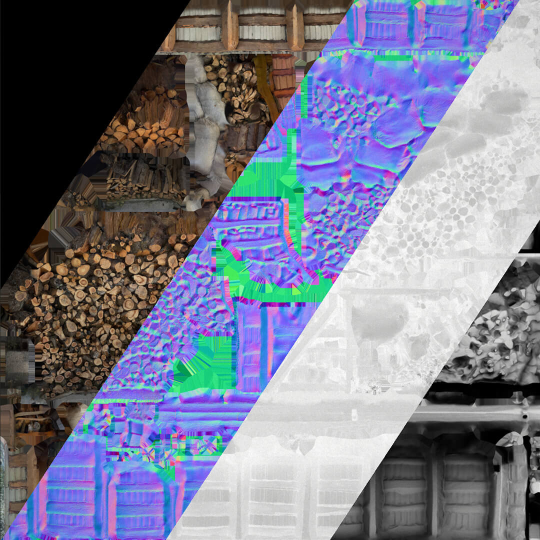 Fire Wood Storage Shelters Medieval Barn - 3D Model by Dereza