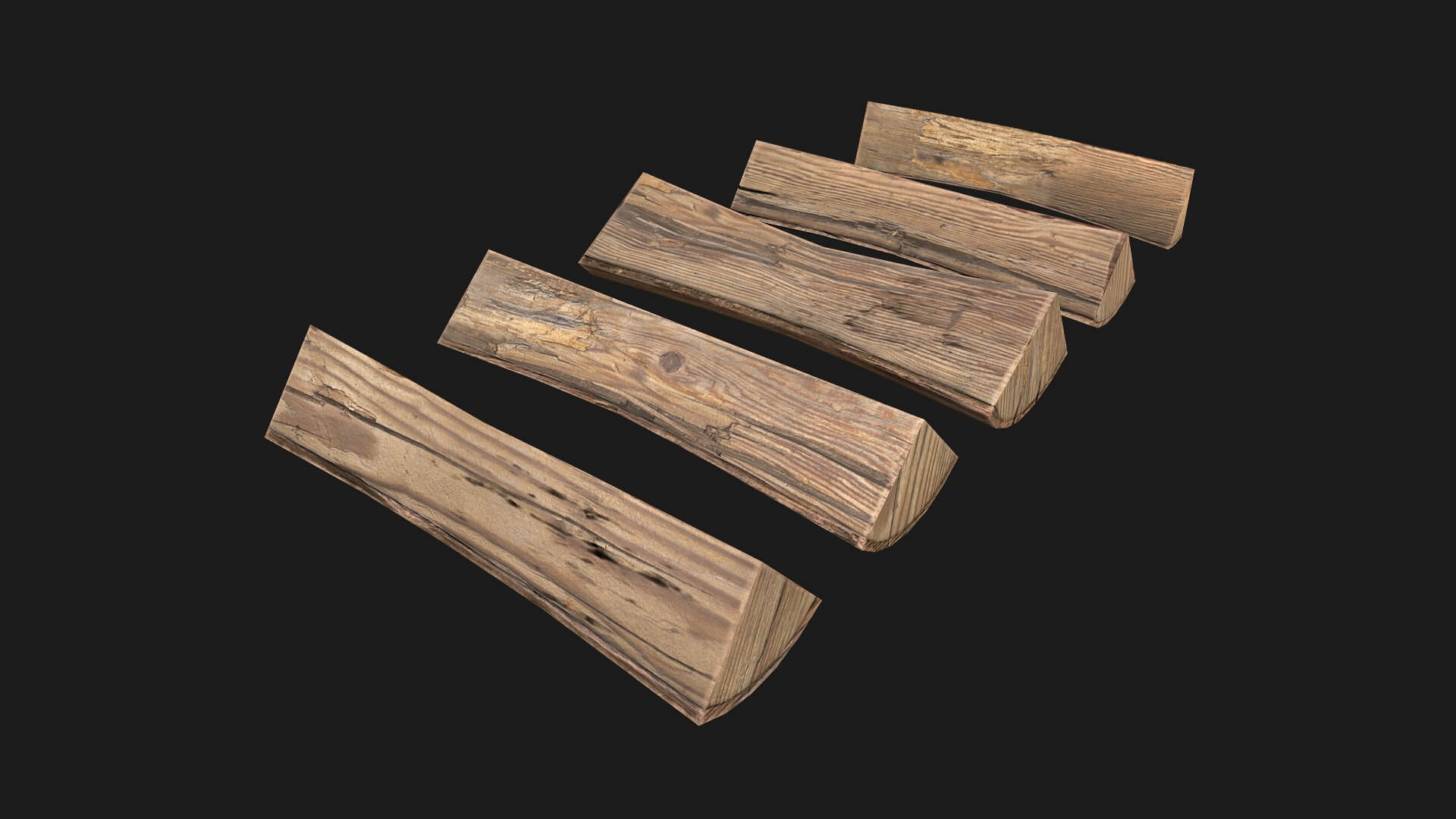 Firewood and Logs Set - 3D Model by Dereza