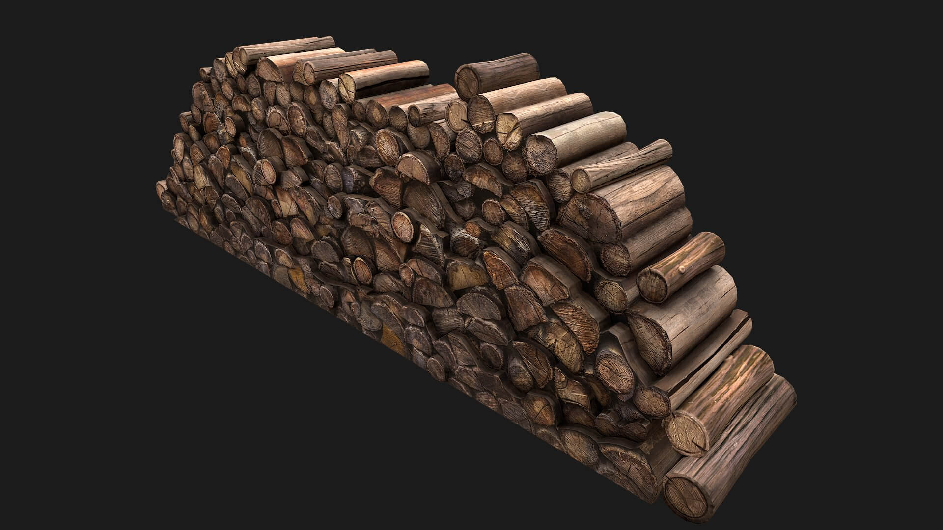 Firewood Pile Pack - 3D Model by Dereza