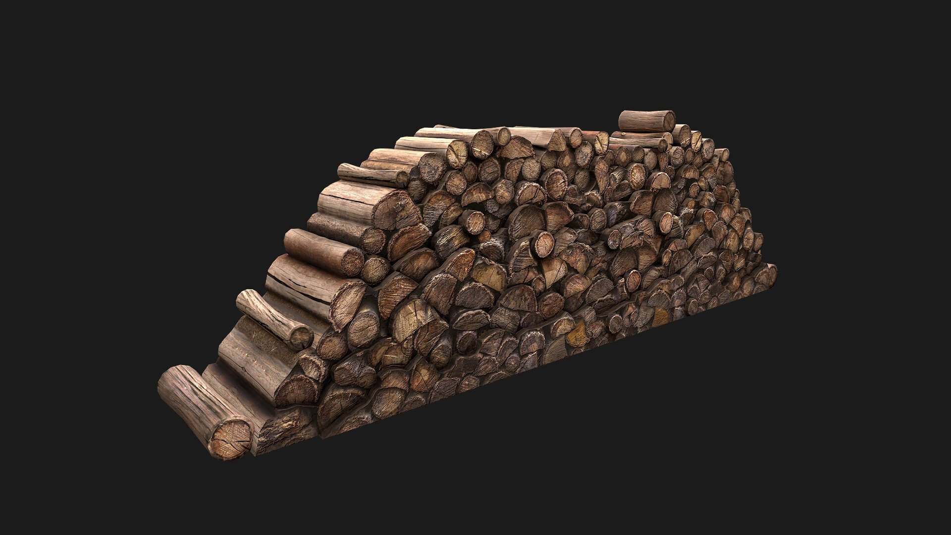 Firewood Pile Pack - 3D Model by Dereza