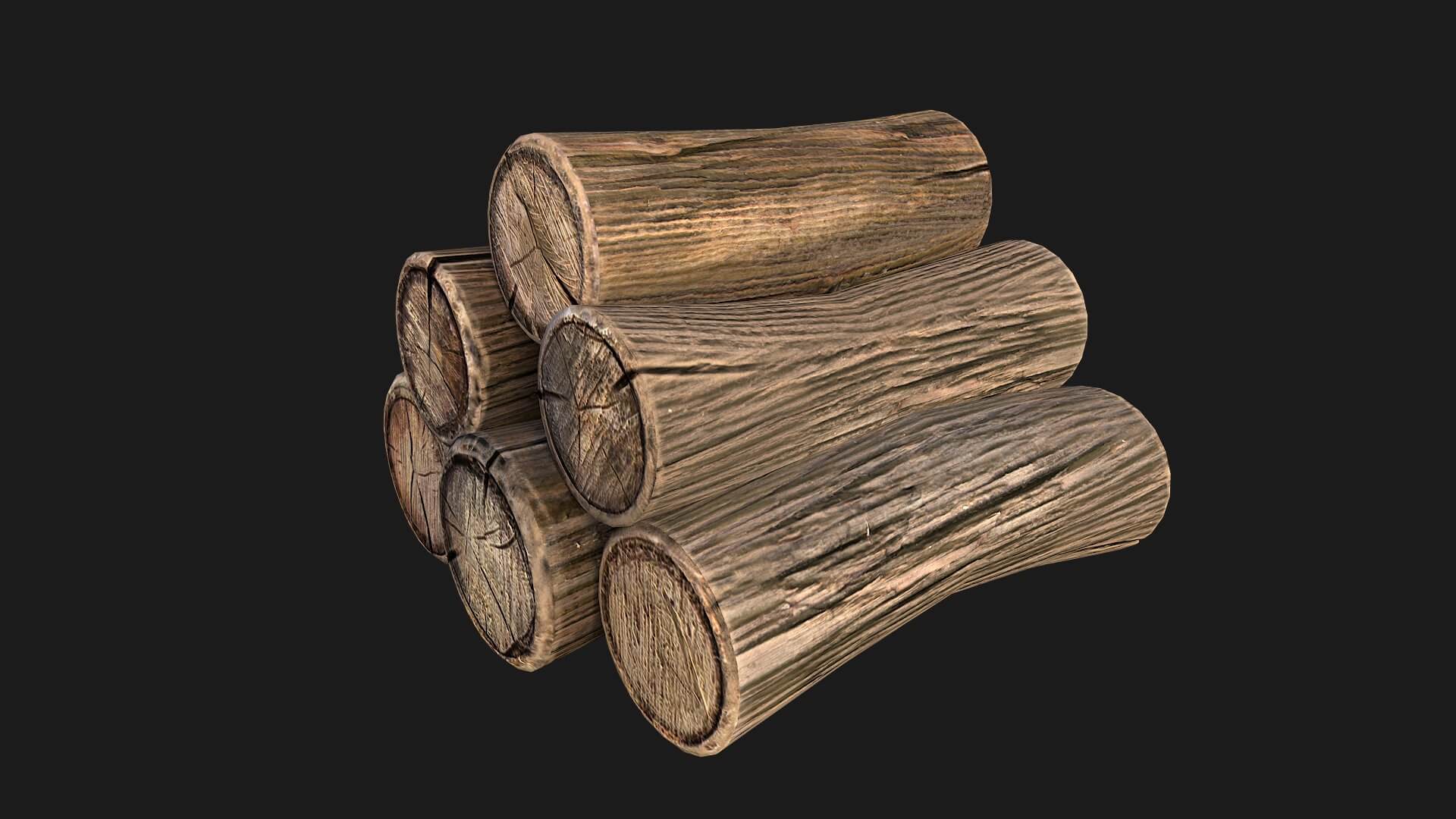 Firewood - 3D Model by Dereza