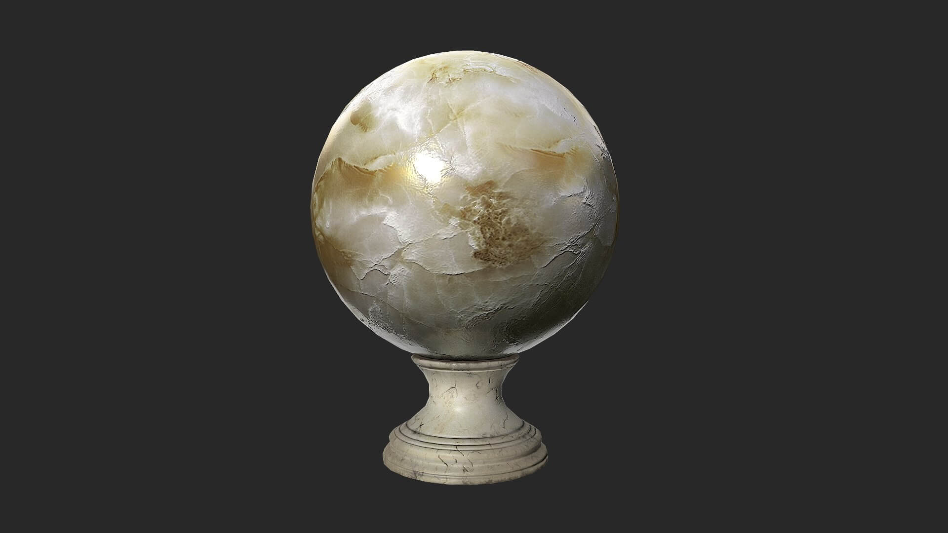 Fortune Teller White Pearl Crystal Ball - 3D Model by Dereza