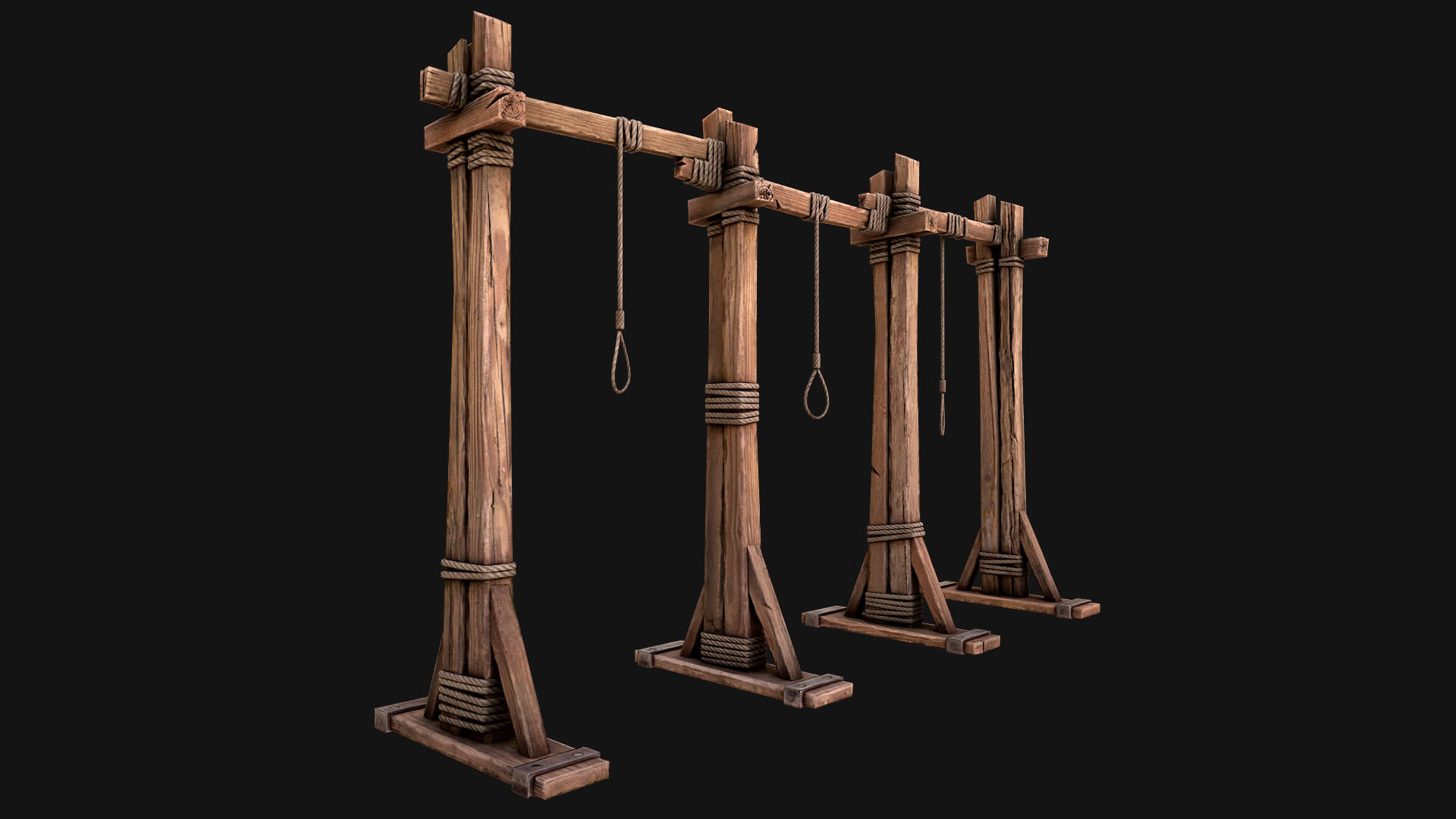 Gallows - 3D Model by Dereza