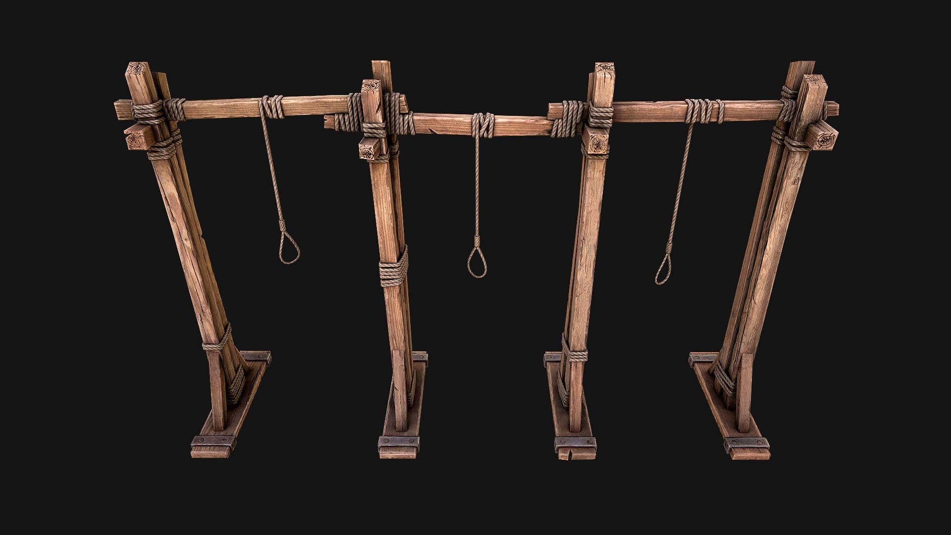 Gallows - 3D Model by Dereza
