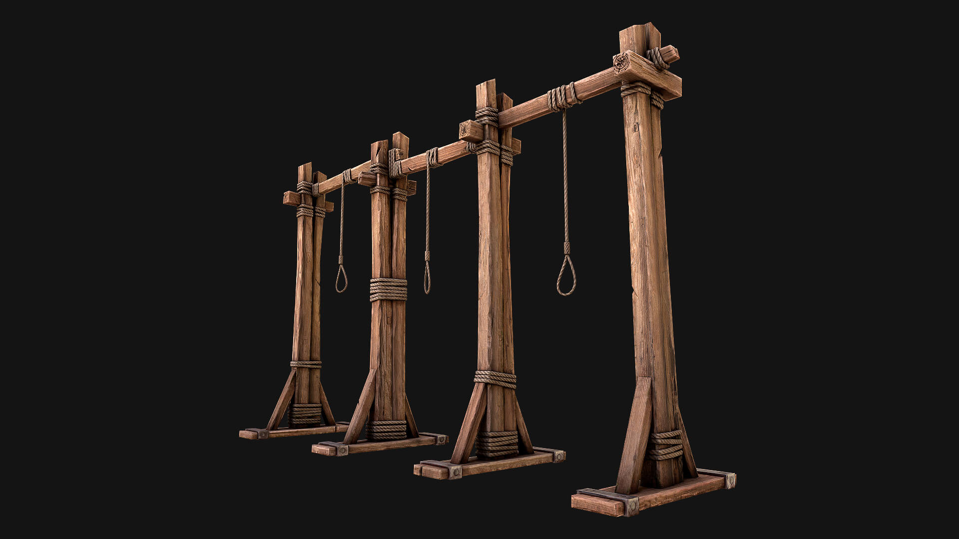 Gallows - 3D Model by Dereza
