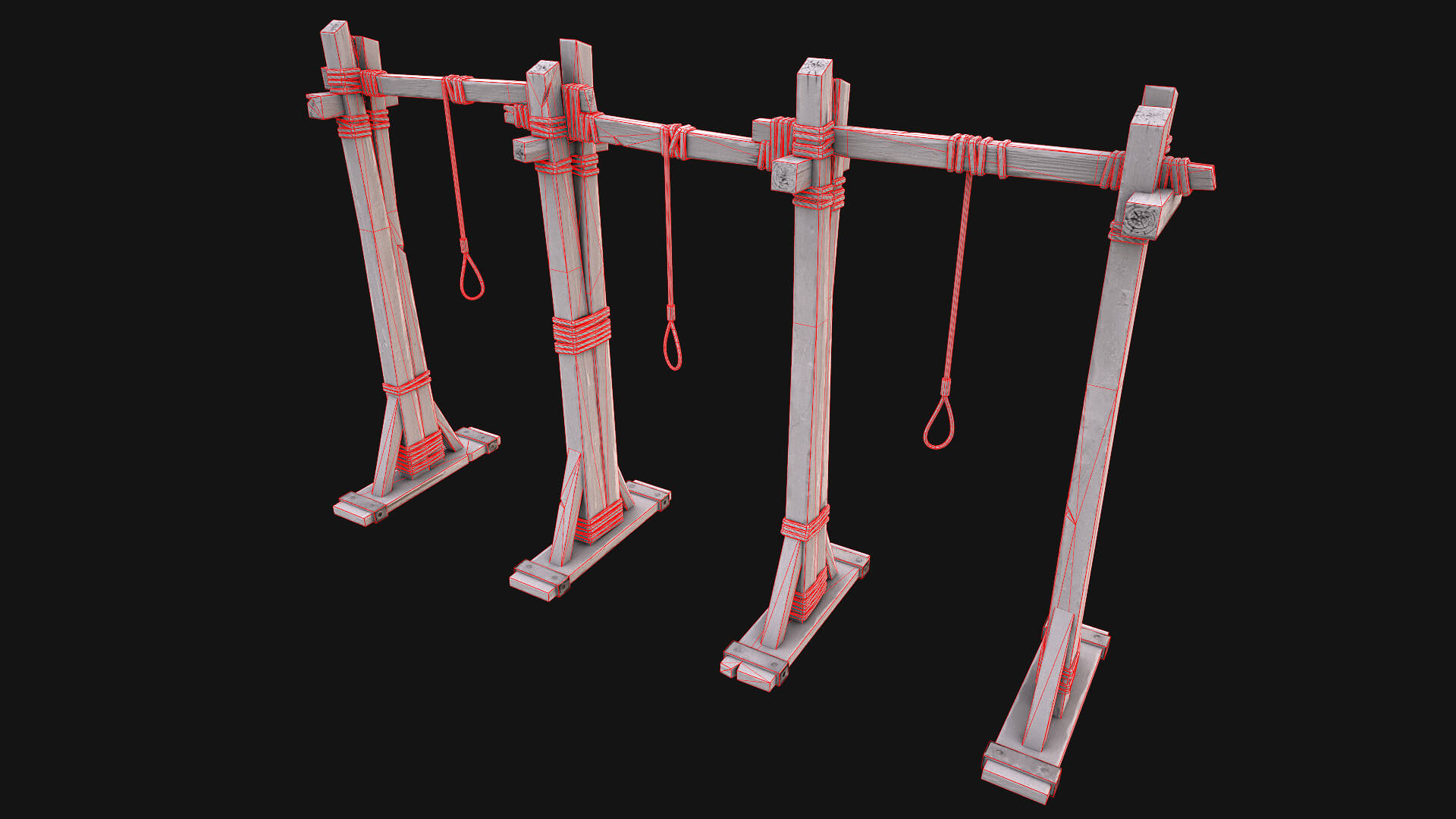 Gallows - 3D Model by Dereza