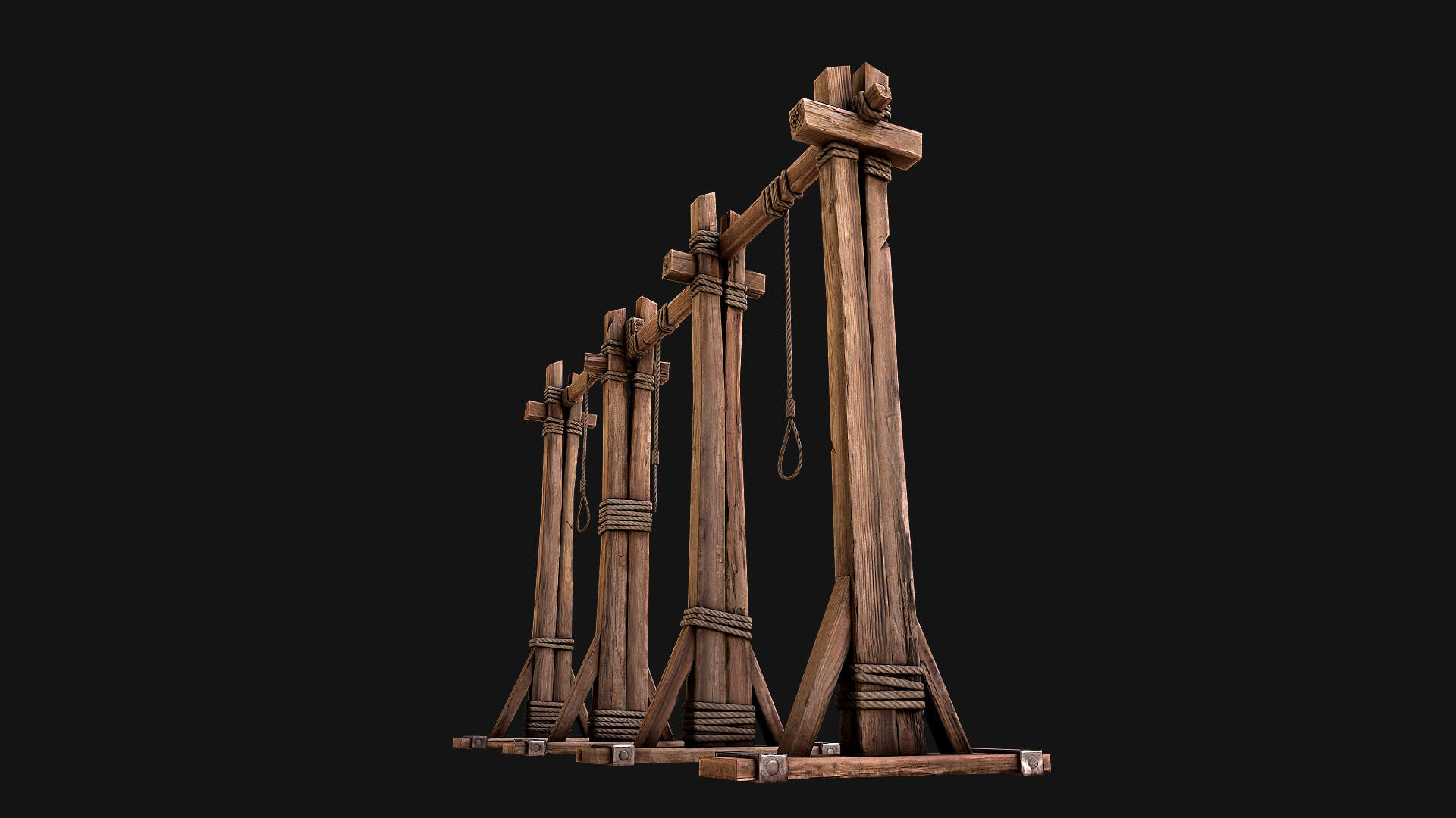 Gallows - 3D Model by Dereza
