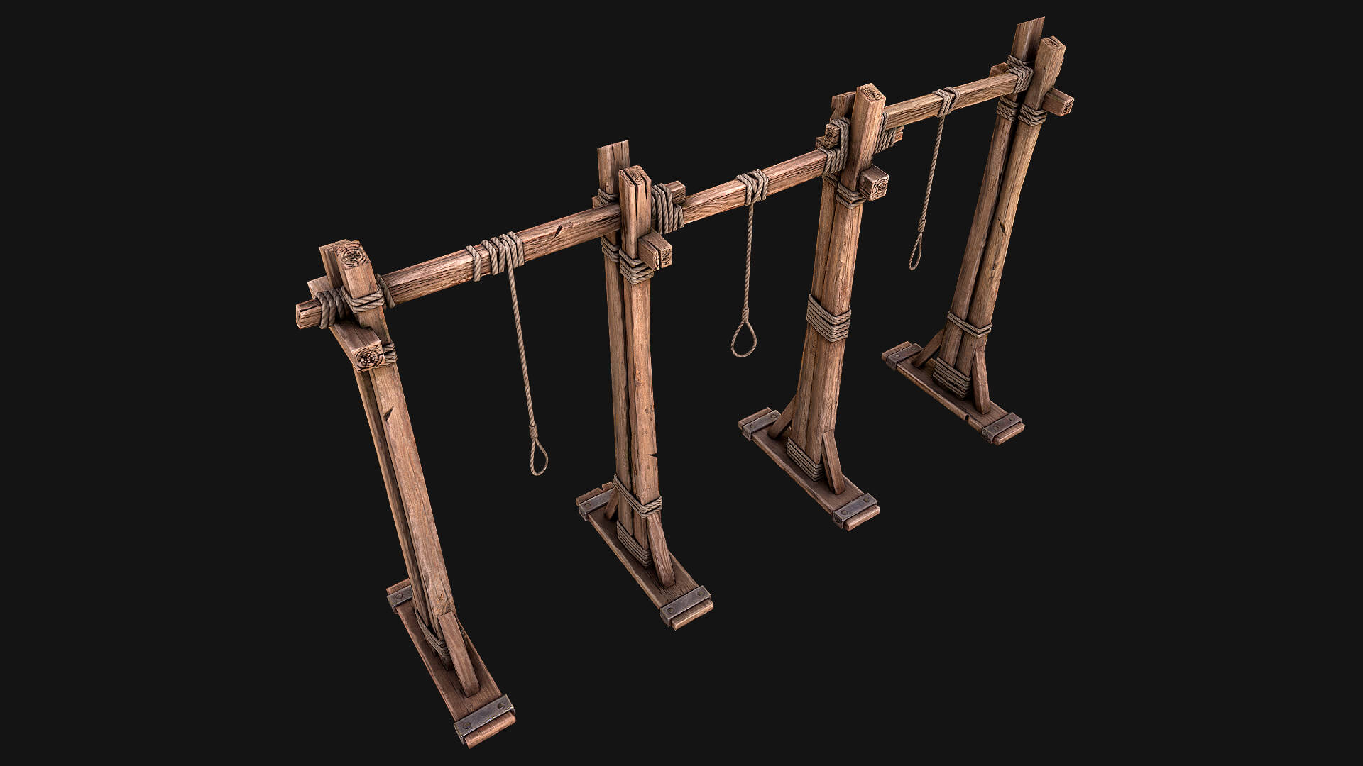 Gallows - 3D Model by Dereza