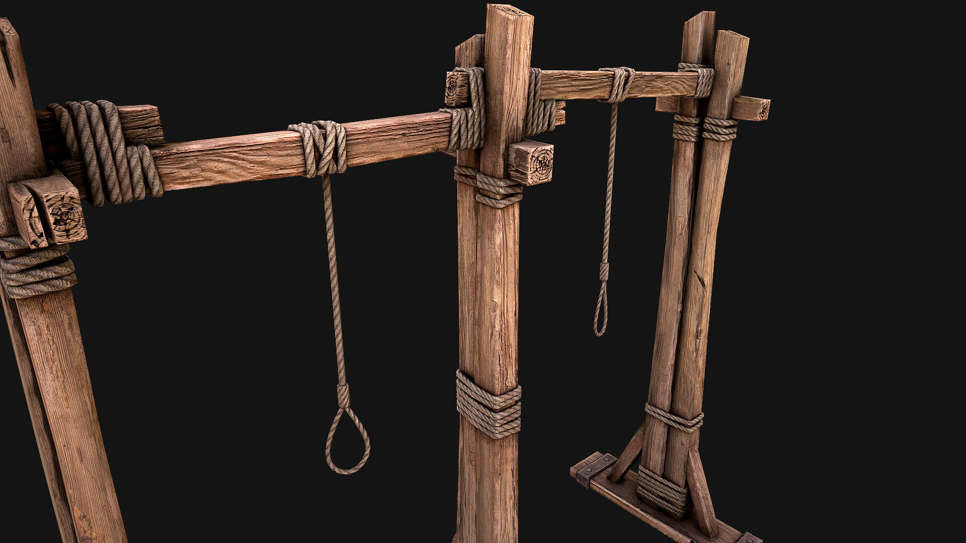 Gallows - 3D Model by Dereza