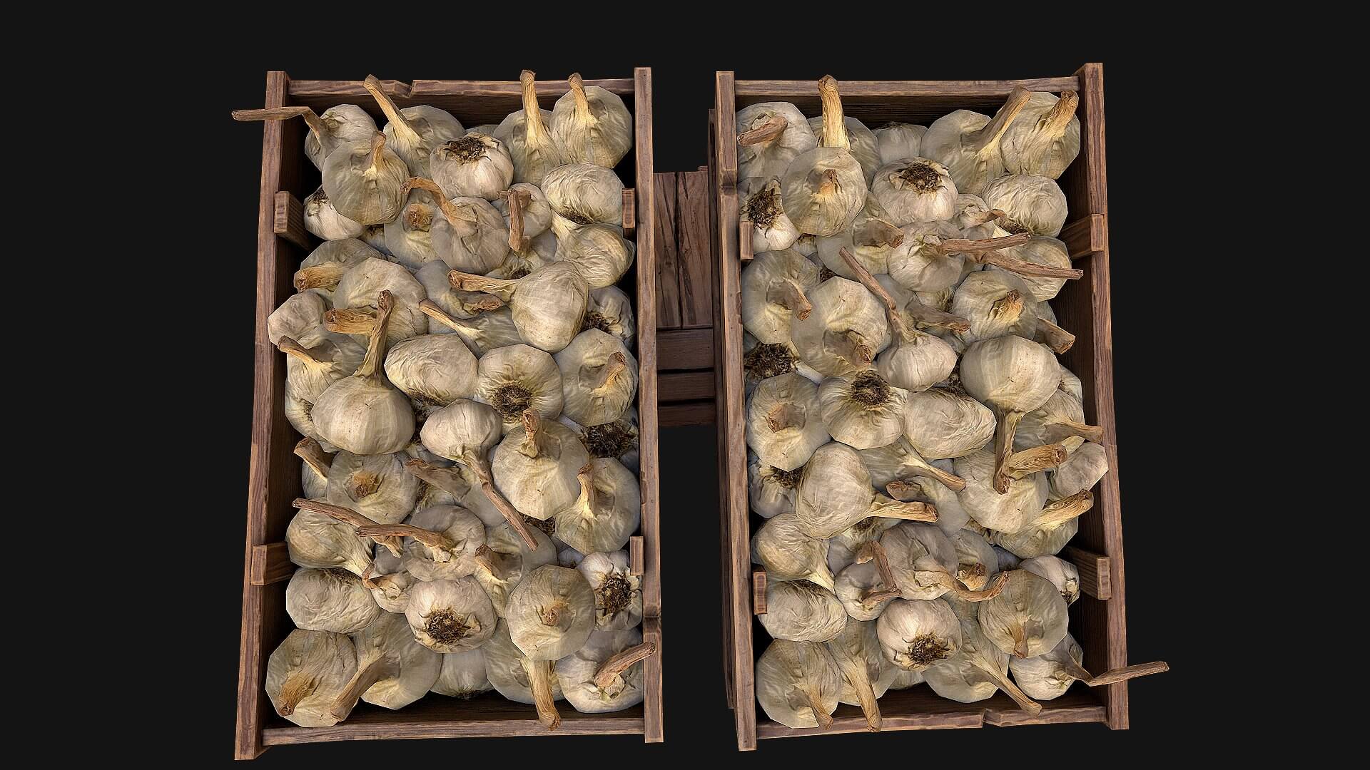 Garlic Box Crate - 3D Model by Dereza