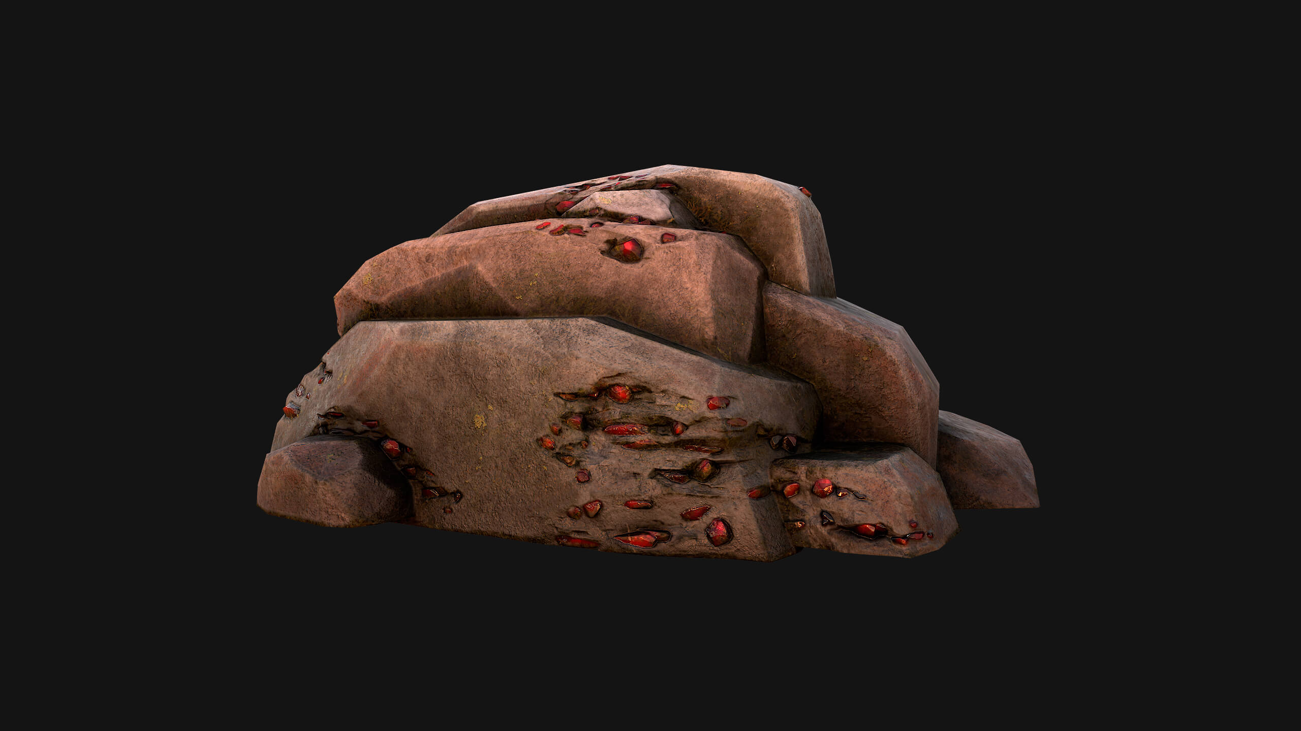 Gems Gemstone Minerals Magical Crystals Ore - 3D Model by Dereza