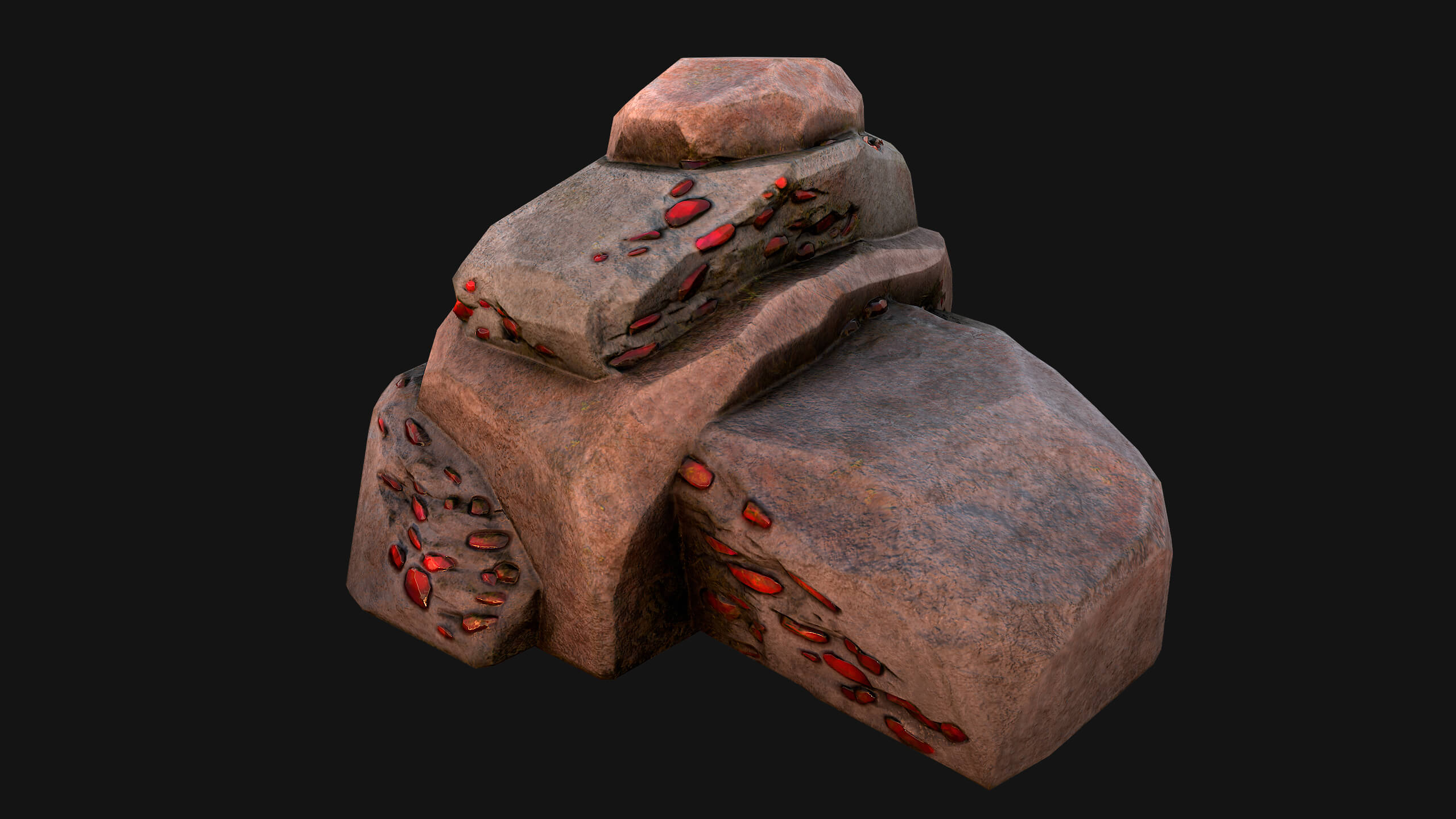 Gems Gemstone Minerals Magical Crystals Ore - 3D Model by Dereza