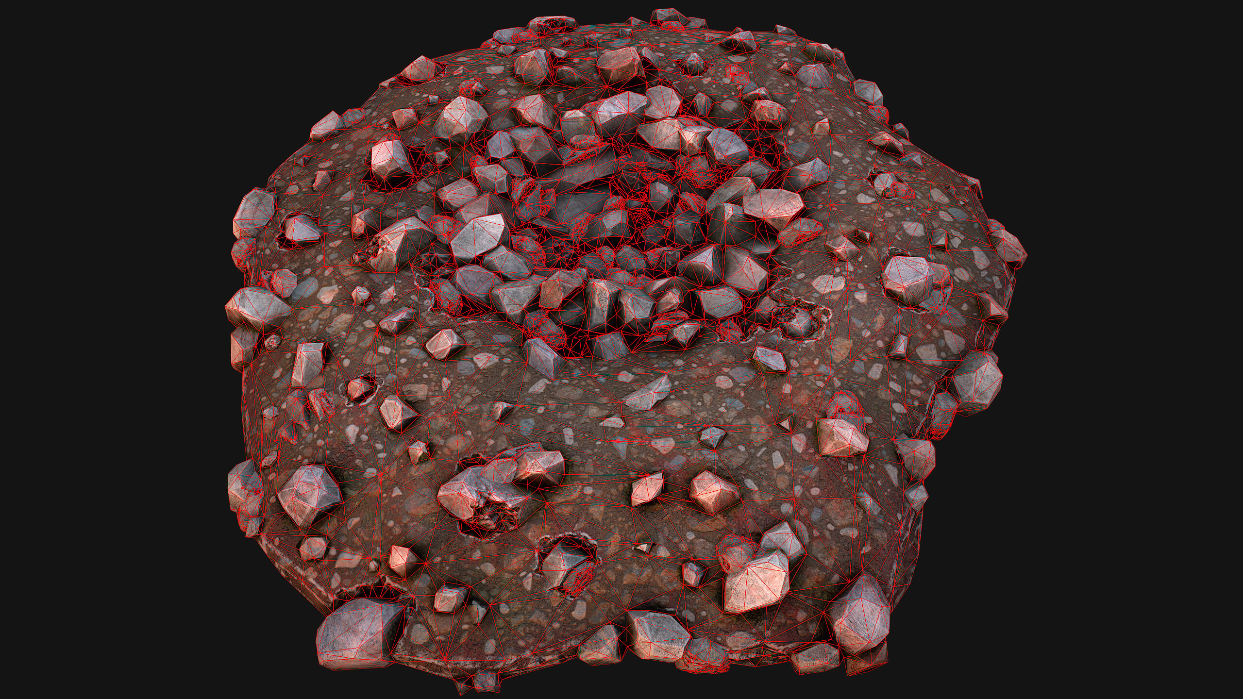 Gemstone Ore Deposits Mine Environment - 3D Model by Dereza