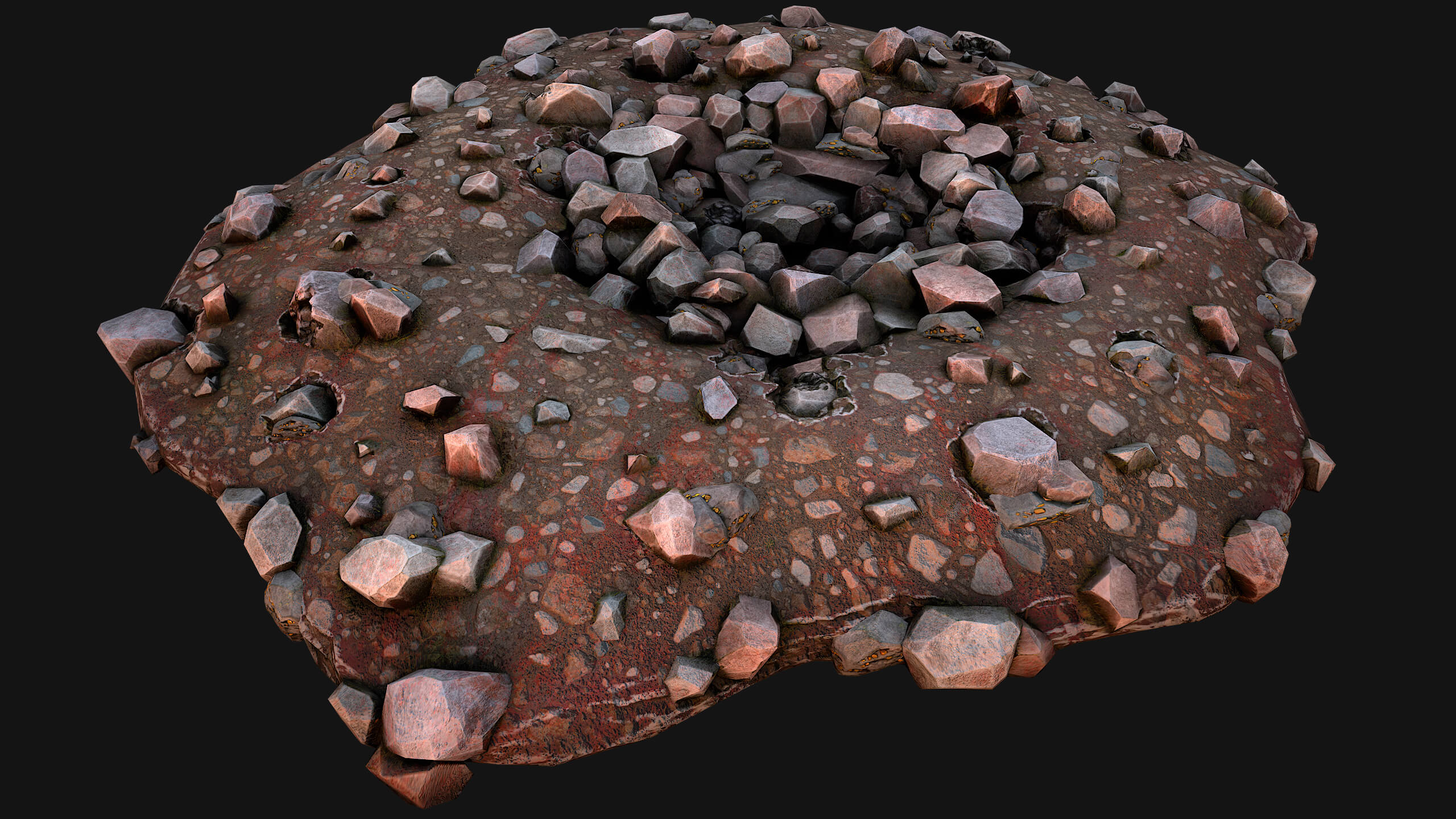 Gold Ore Deposits Environments for Mine - 3D Model by Dereza