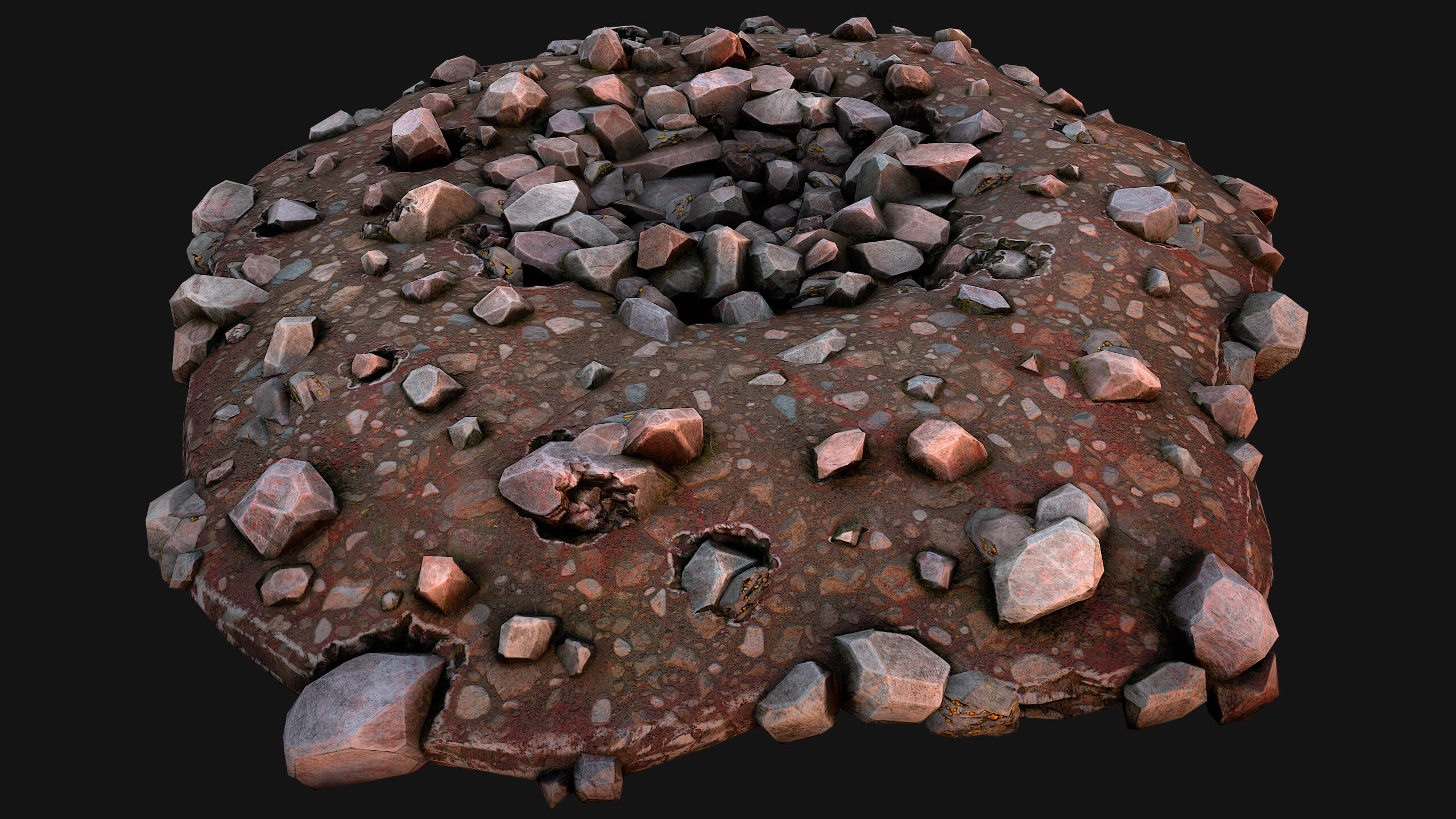 Gold Ore Deposits Environments for Mine - 3D Model by Dereza