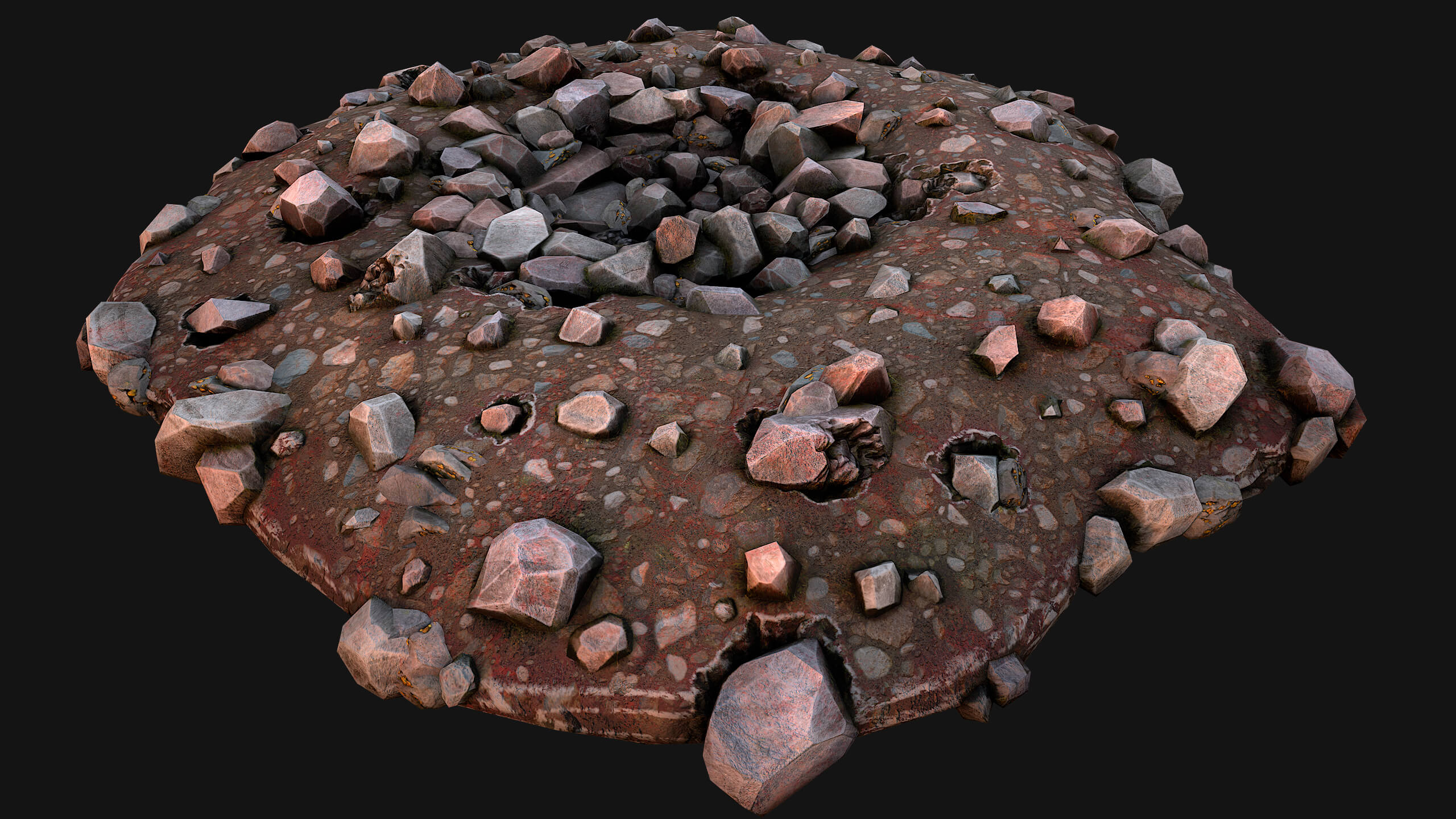 Gold Ore Deposits Environments for Mine - 3D Model by Dereza