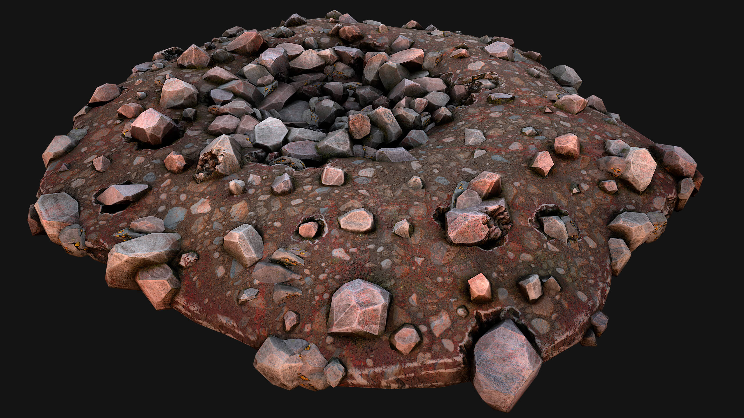 Gold Ore Deposits Environments for Mine - 3D Model by Dereza