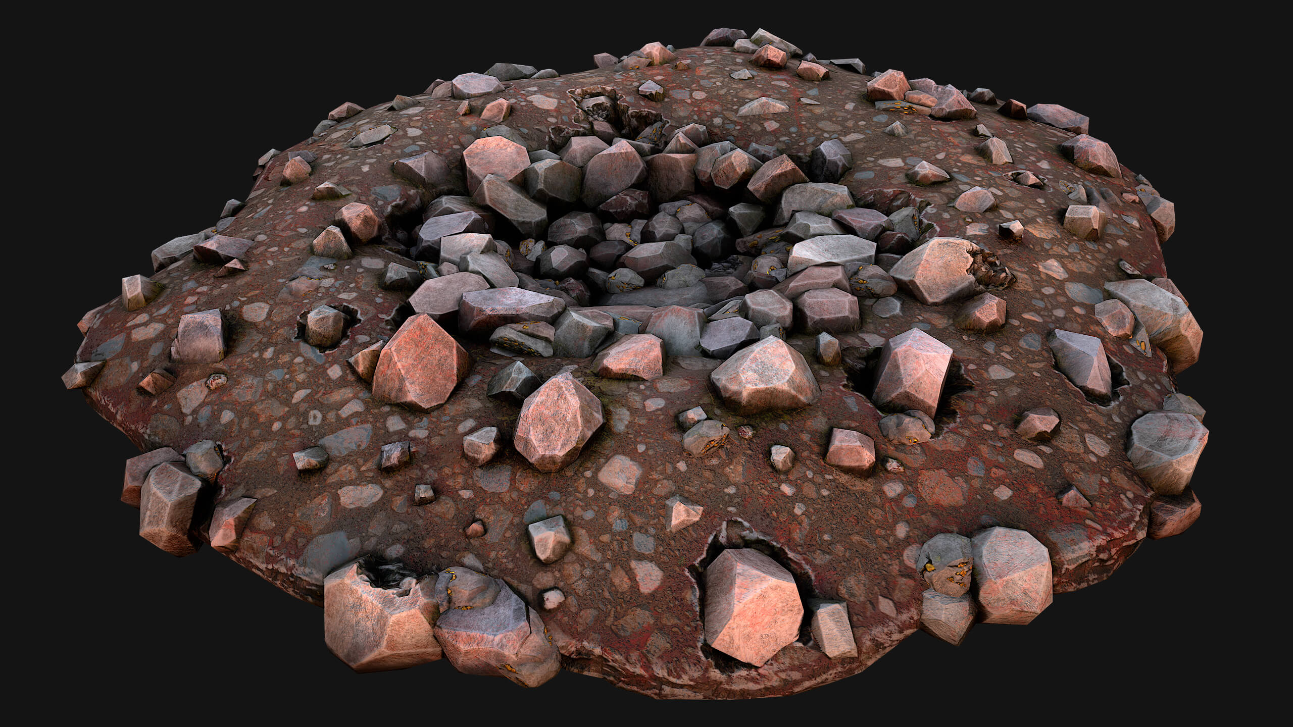 Gold Ore Deposits Environments for Mine - 3D Model by Dereza