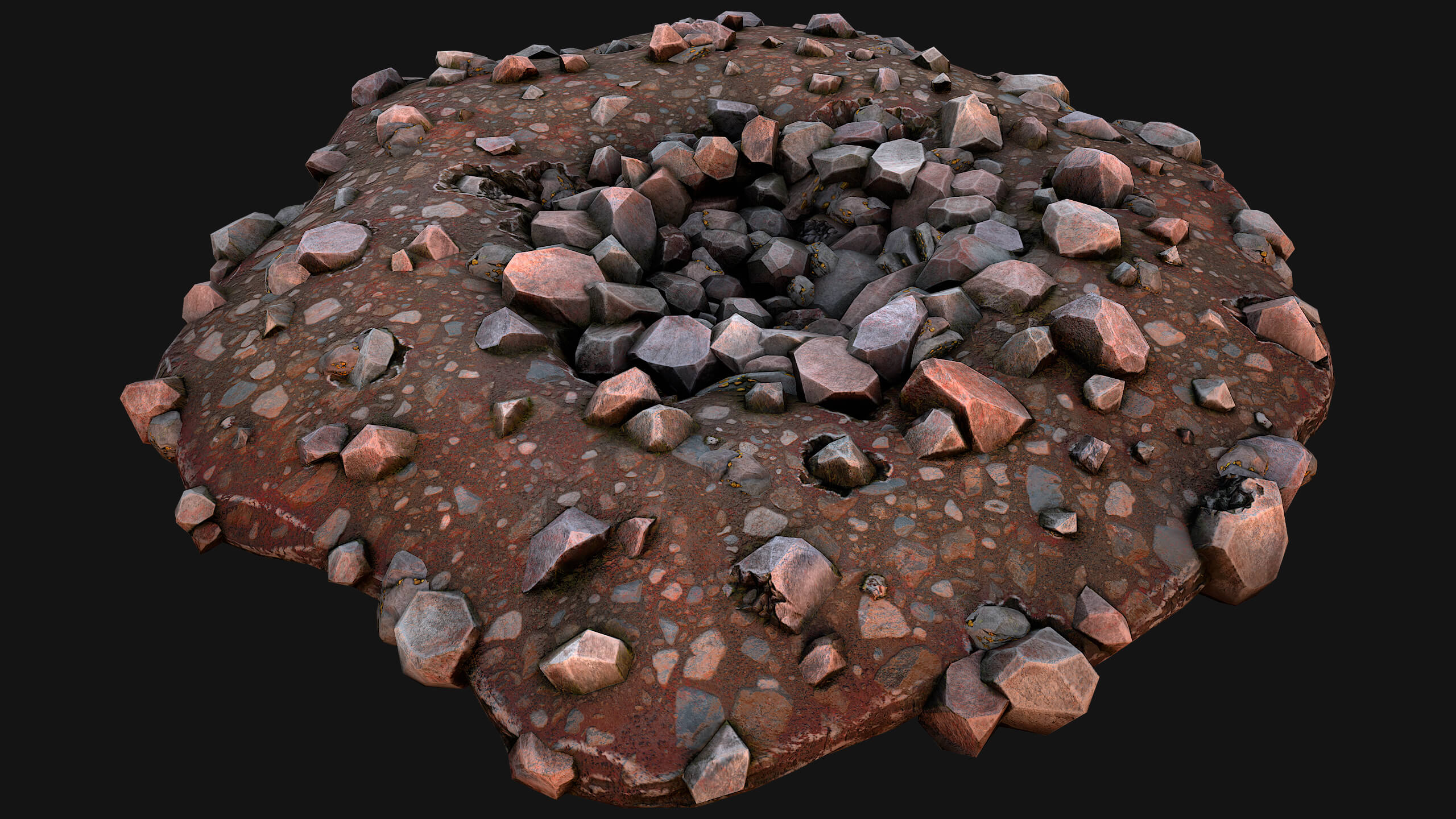 Gold Ore Deposits Environments for Mine - 3D Model by Dereza