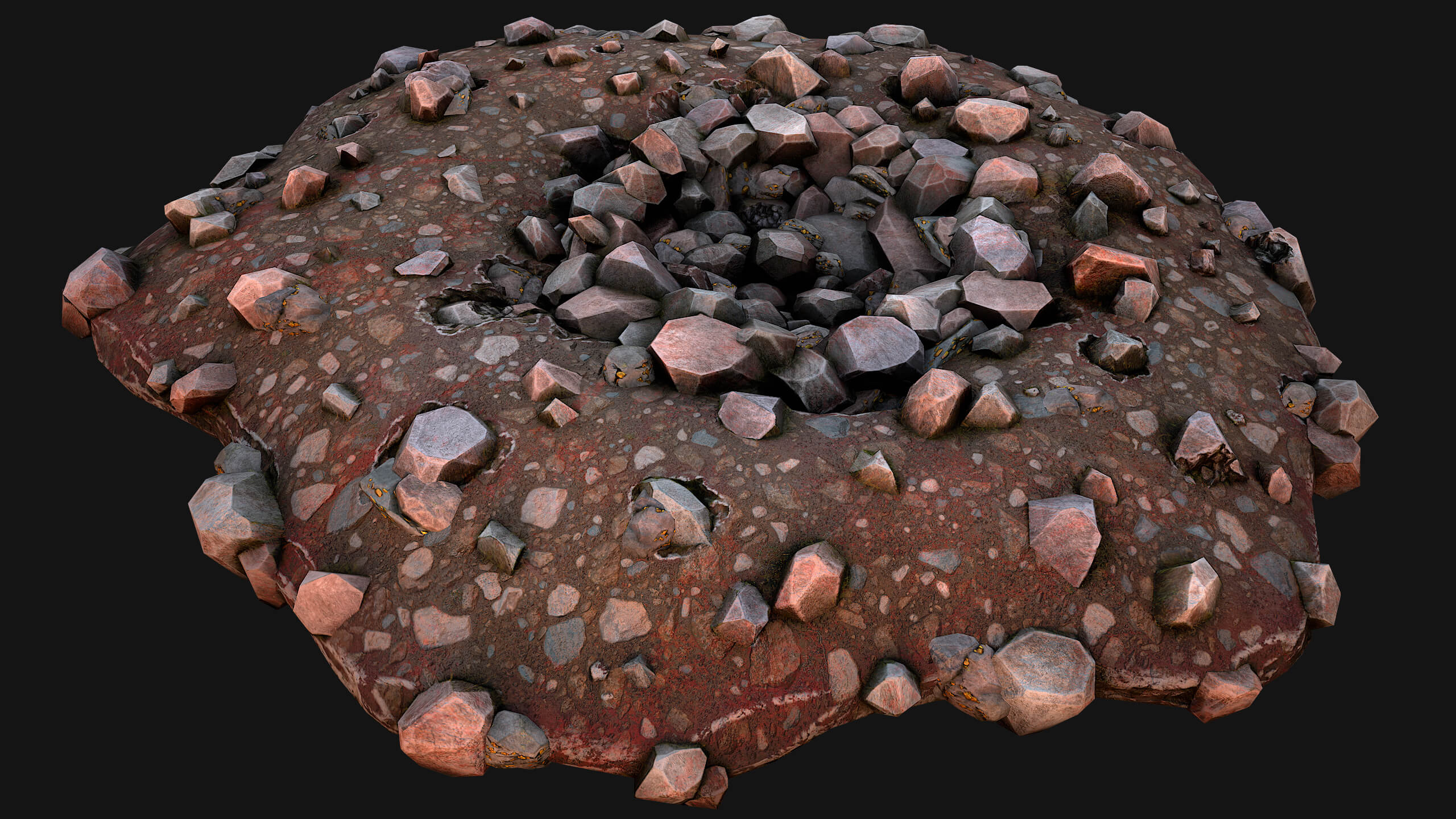 Gold Ore Deposits Environments for Mine - 3D Model by Dereza