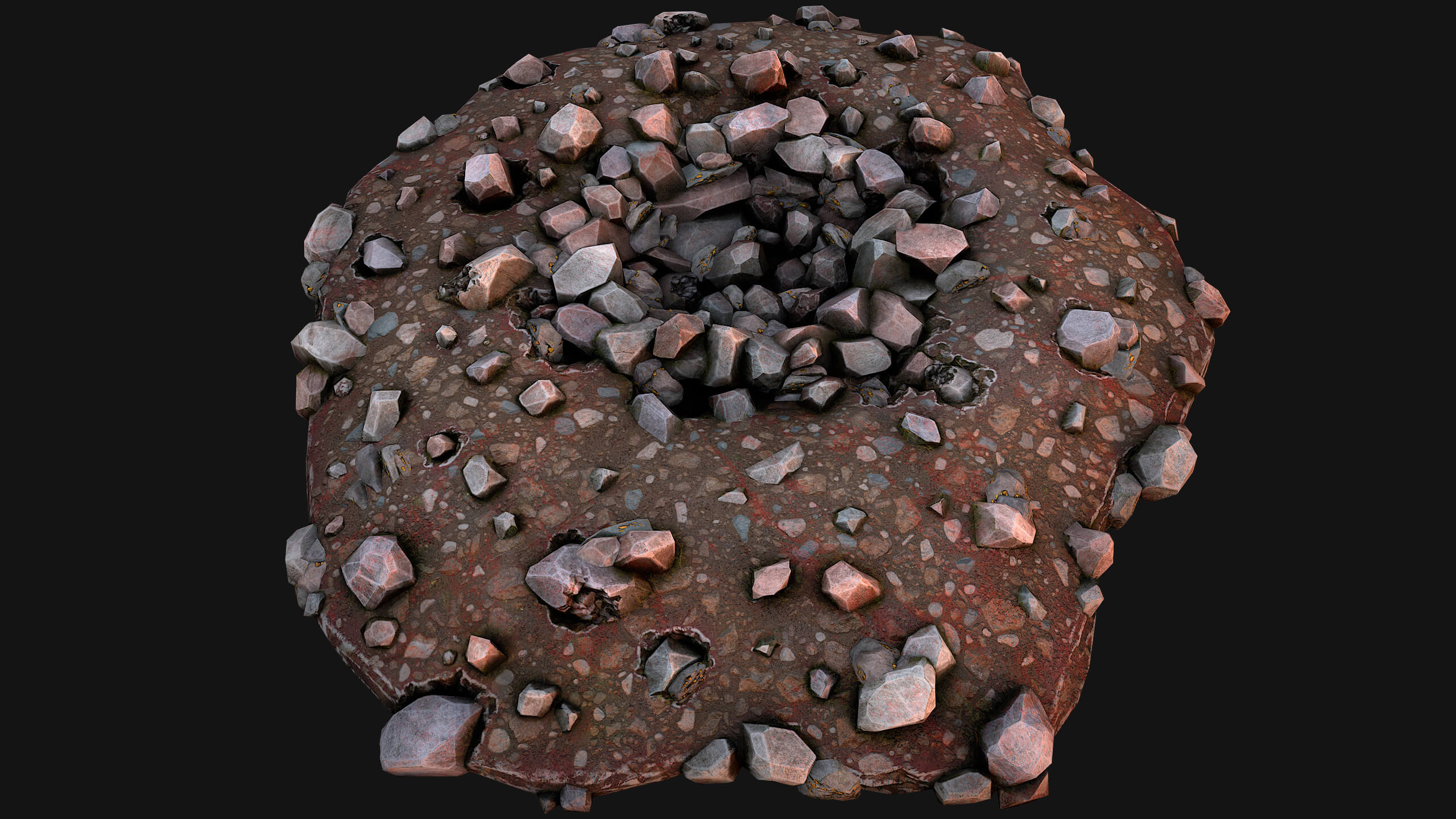 Gold Ore Deposits Environments for Mine - 3D Model by Dereza