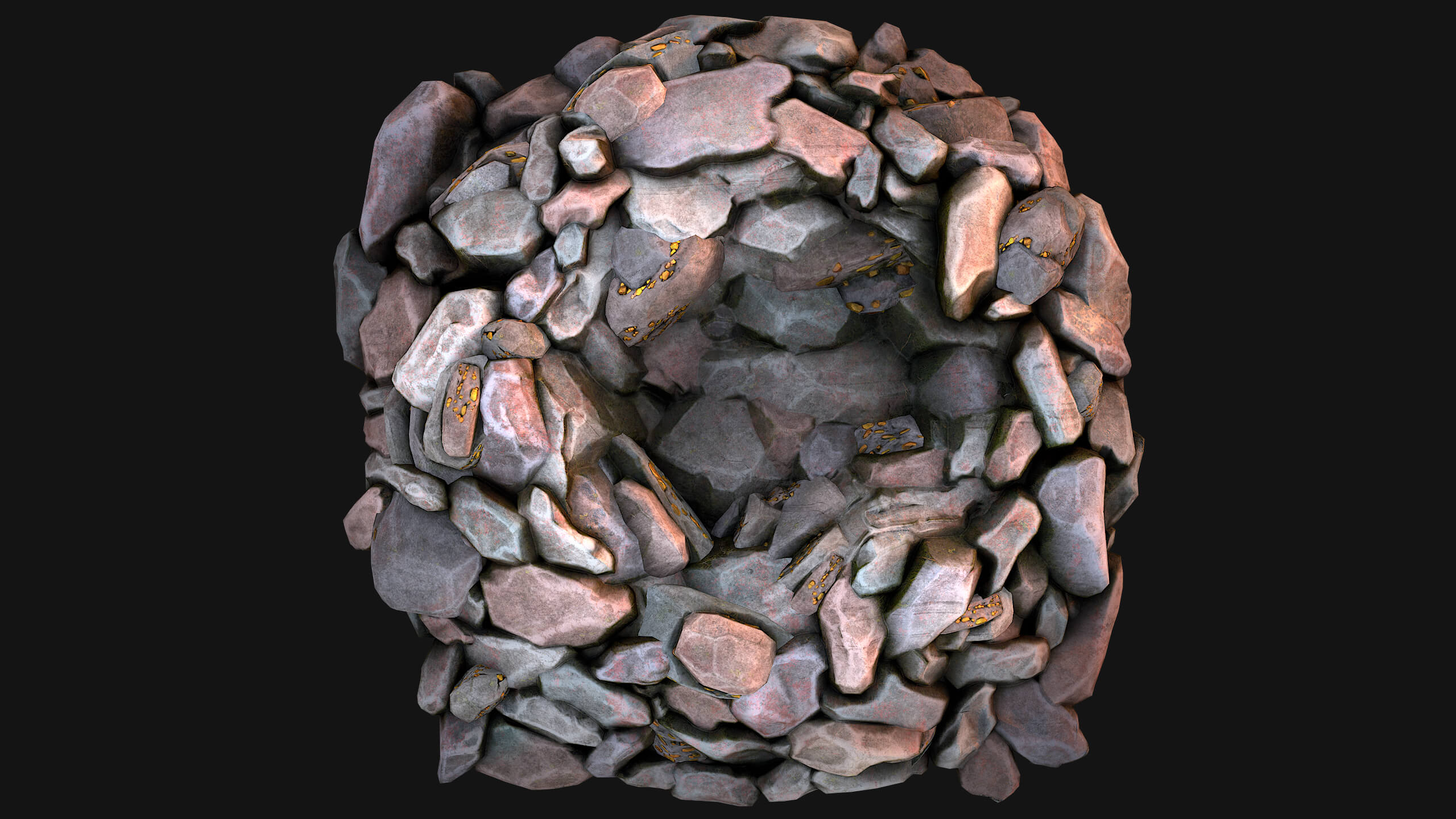 Gold Ore Mineral Treasure Mines - 3D Model by Dereza