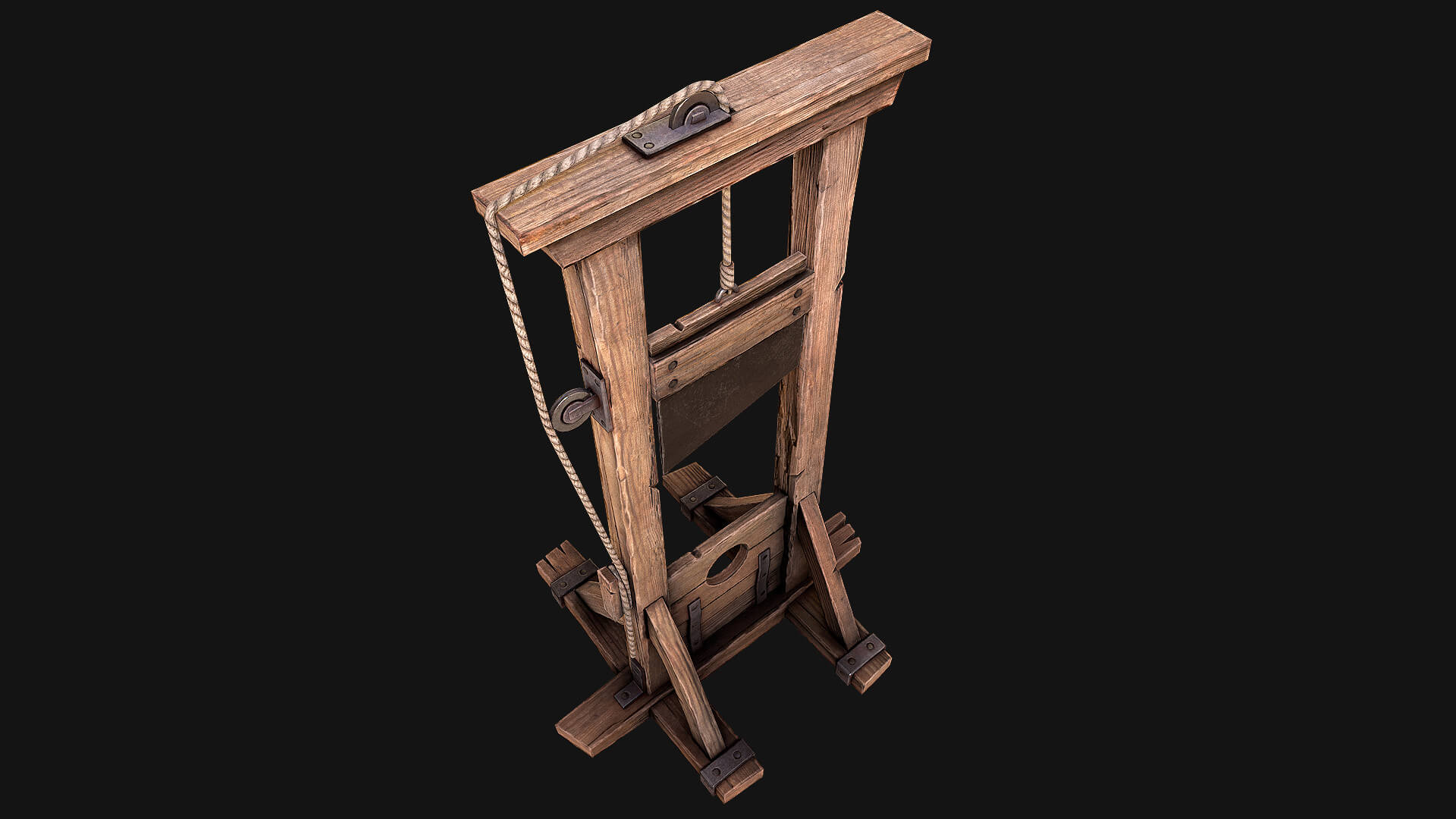 Guillotine Torture - 3D Model by Dereza