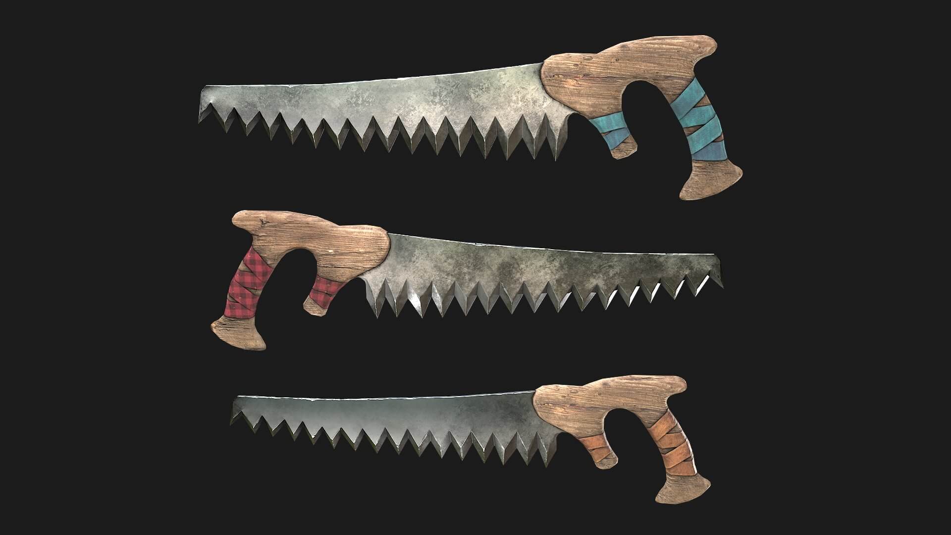 Hand Saw - 3D Model by Dereza