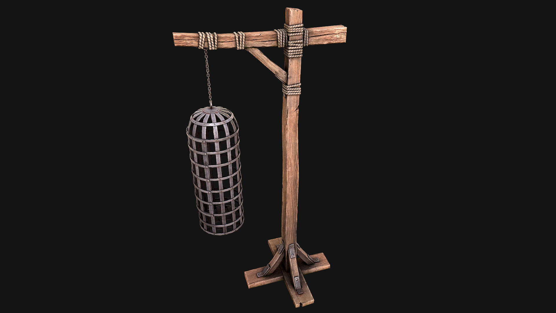 Hanging Torture Cage - 3D Model by Dereza